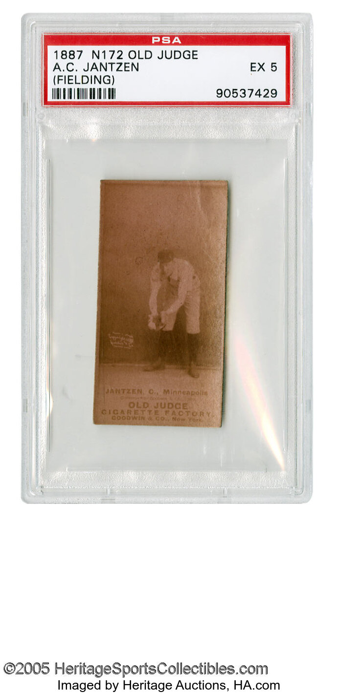 1887 N172 Old Judge A.C. Jantzen PSA EX 5. One of only two ever | Lot ...