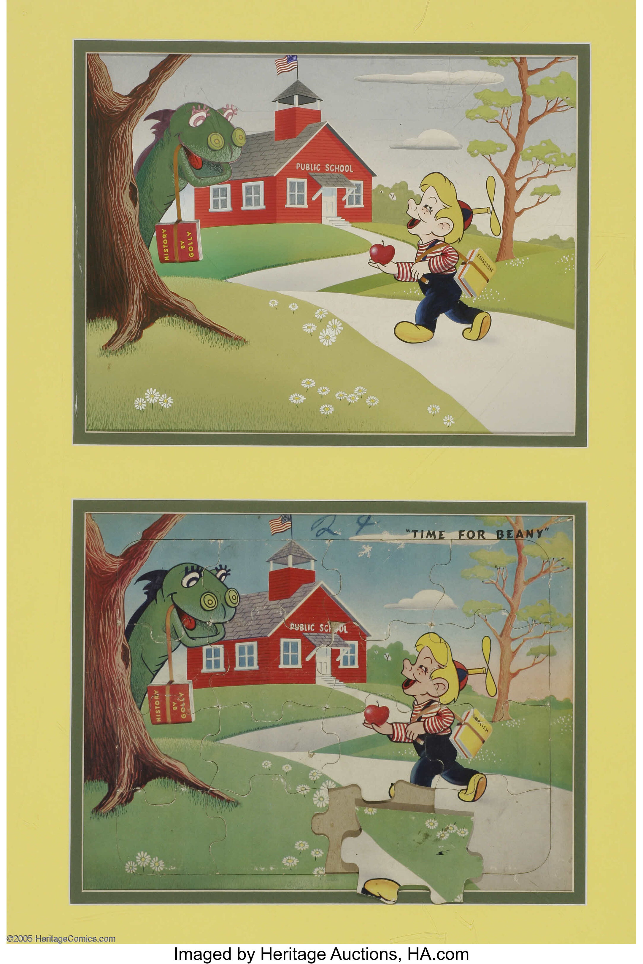 Jaymar Artist - "Time for Beany" Frame Tray Jigsaw Puzzle | Lot #4025 ...