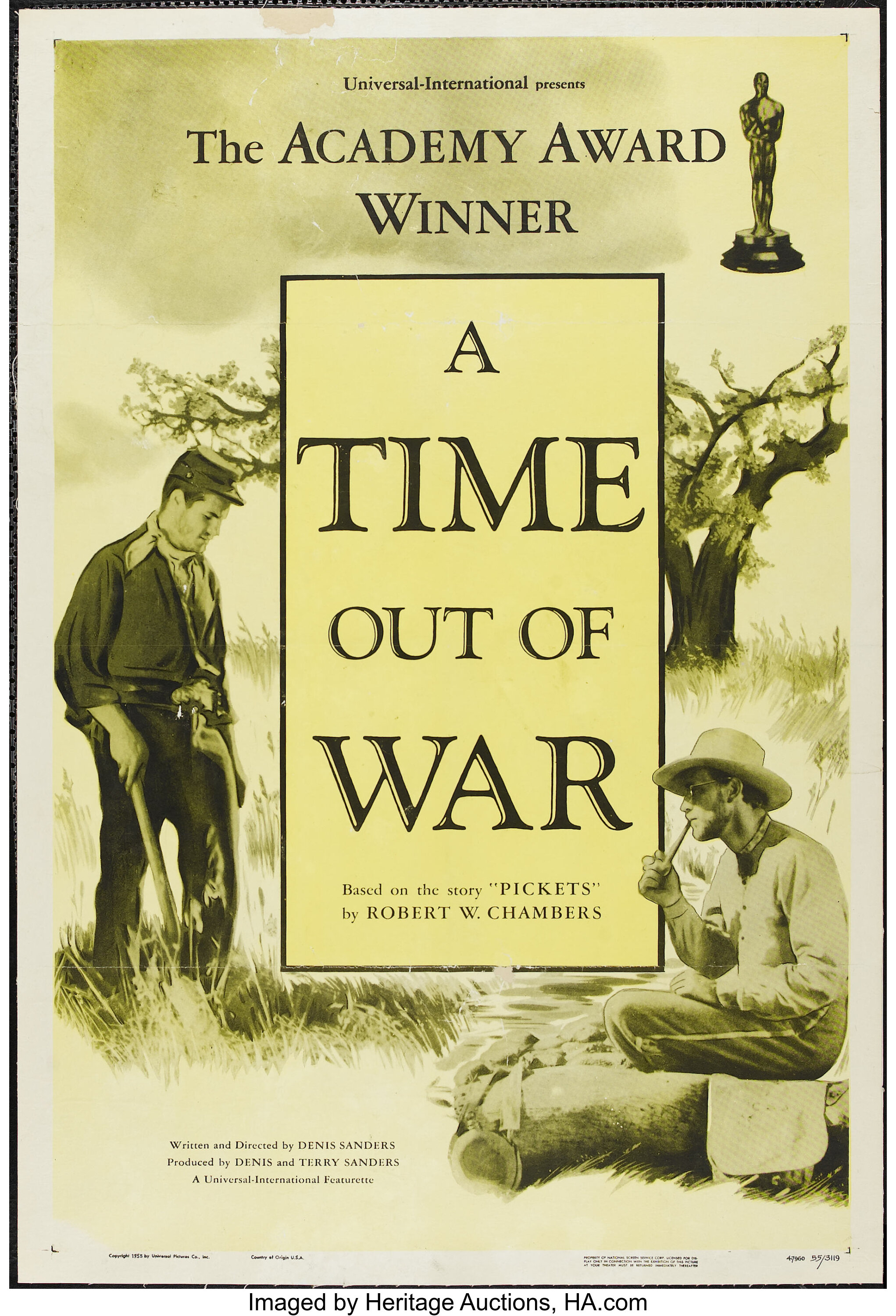 A Time Out of War (Universal International, 1955). One Sheet (27" X ...