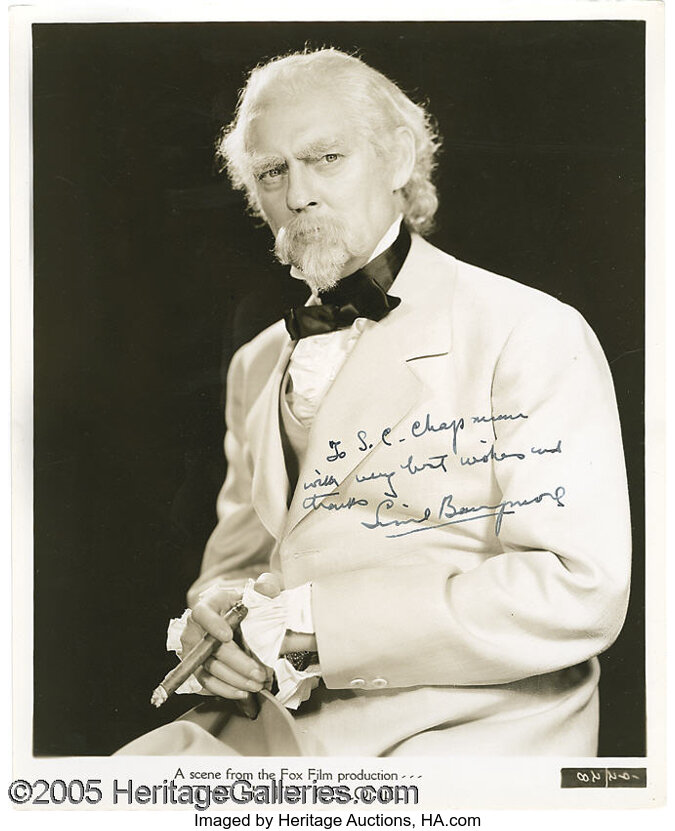 Lionel Barrymore Signed Photograph. An 8" x 10" black-and-white | Lot ...