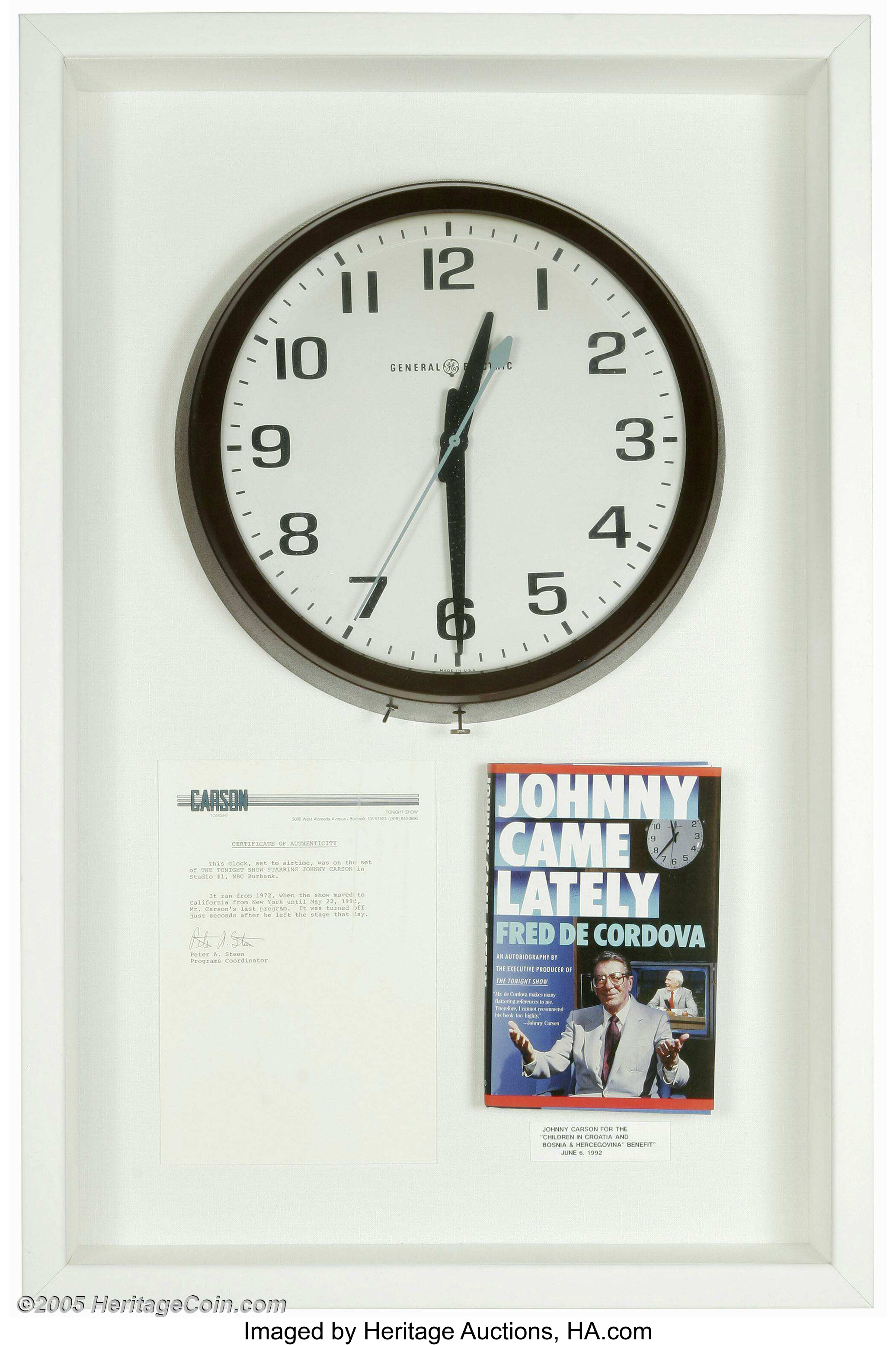 The Tonight Show Studio Clock That Marks the End of an Era! Johnny ...