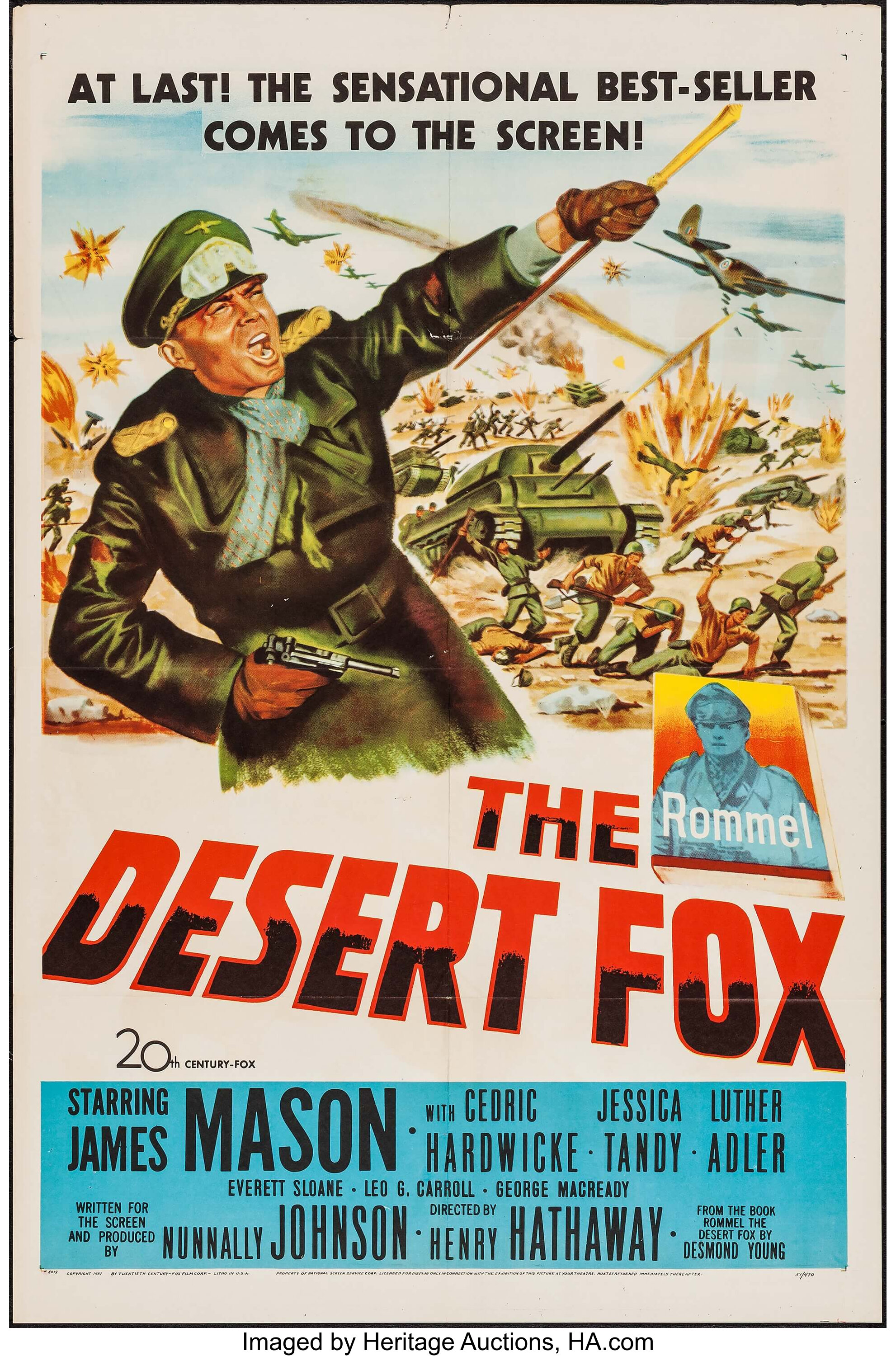 The Desert Fox (20th Century Fox, 1951). One Sheet (27" X 41"). | Lot ...