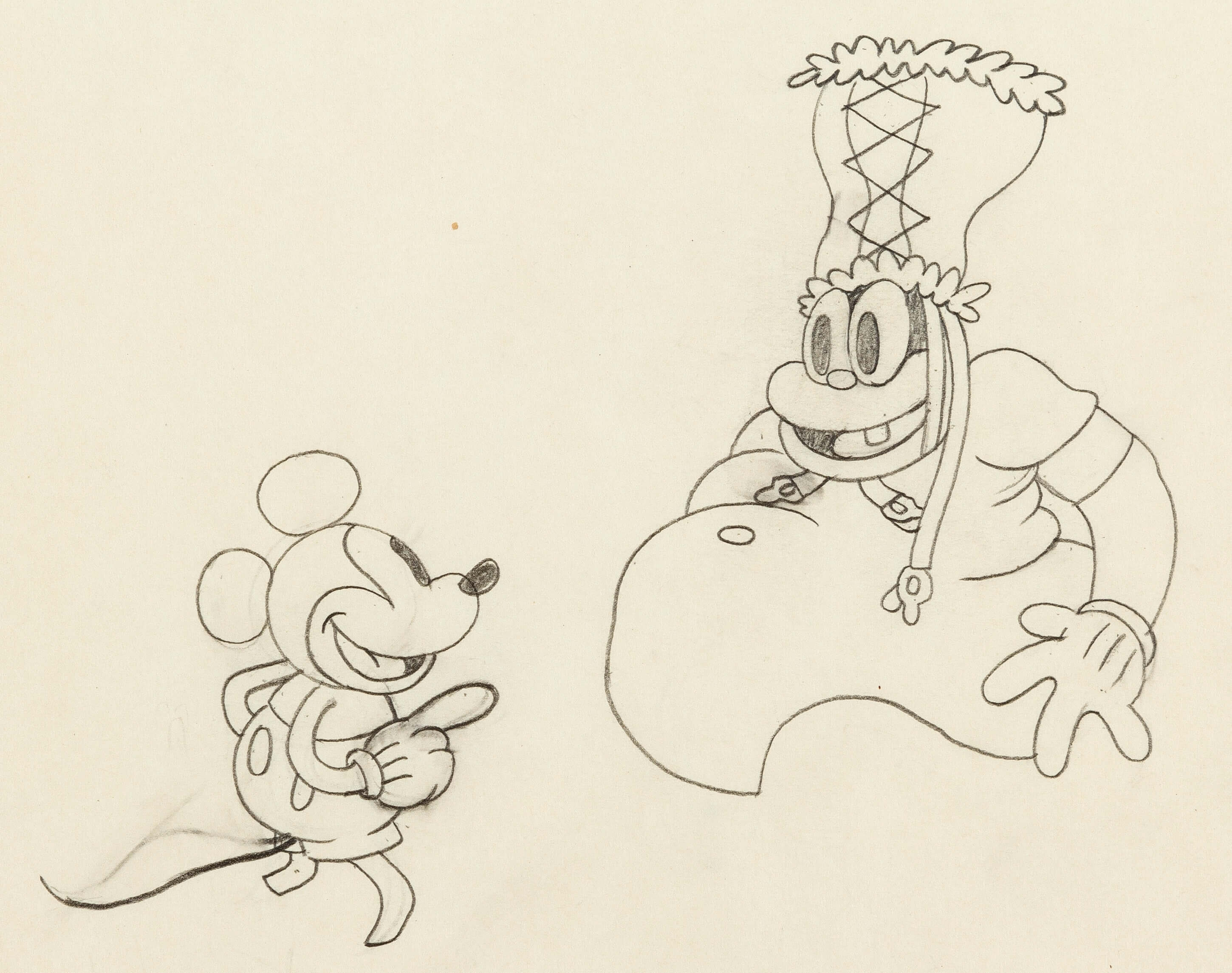 Trader Mickey Mickey Mouse and Native Chief Animation Drawing (Walt ...