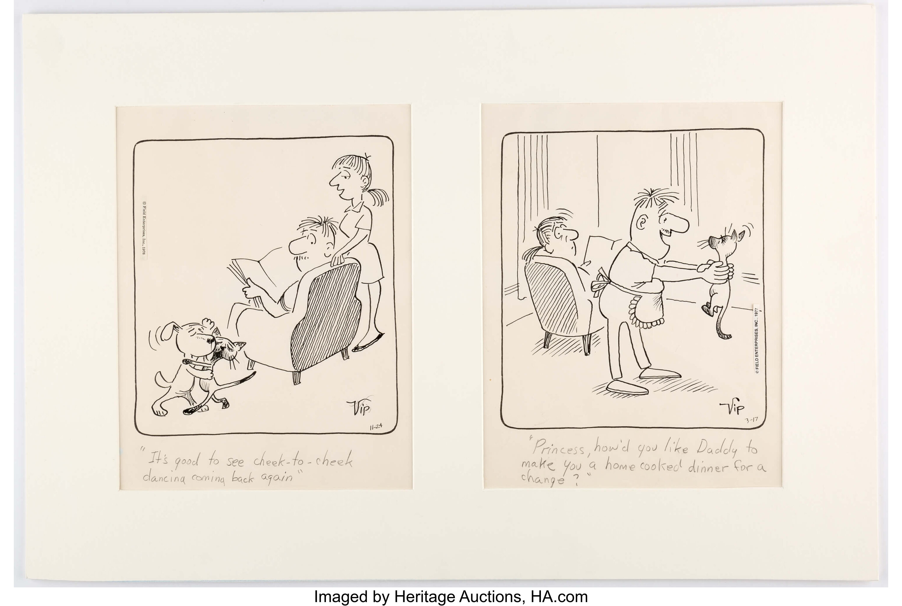 Virgil Partch (as Vip) Big George Single Panel Gag Cartoon | Lot #13119 ...