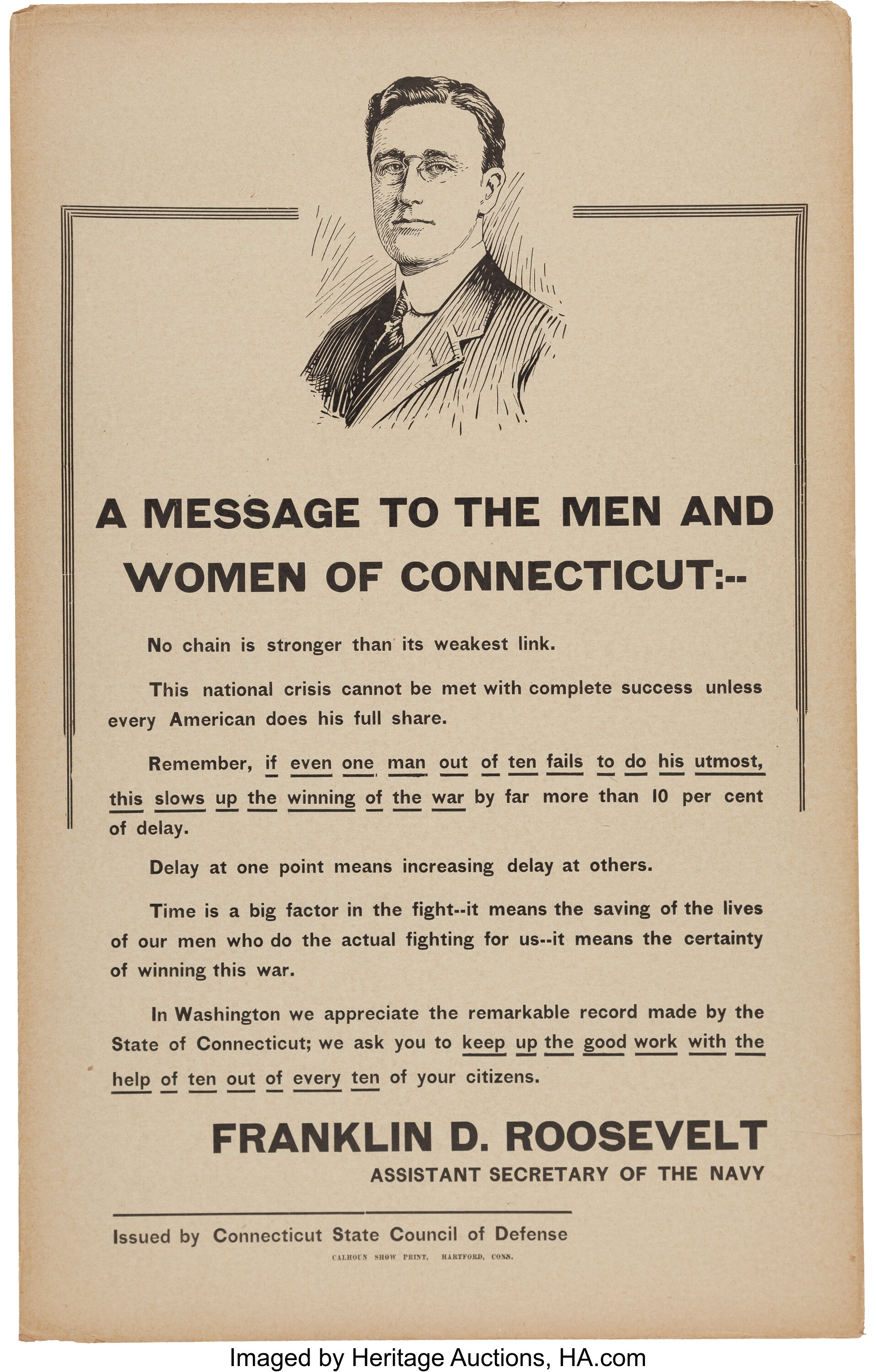 Franklin D. Roosevelt: WWI Portrait Poster.... Political Posters ...
