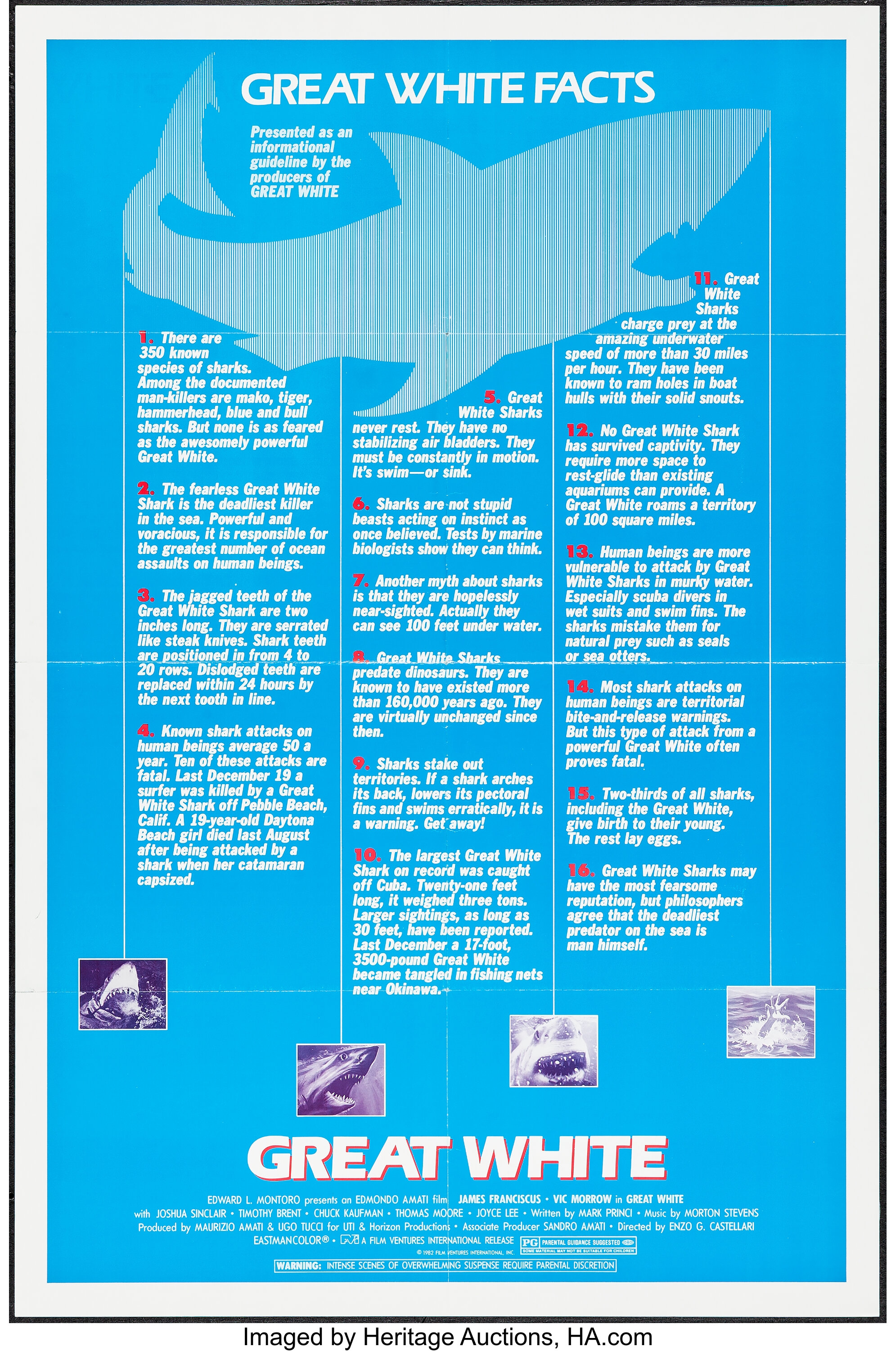 Great White (Film Ventures International, 1981). One Sheets (2) | Lot ...