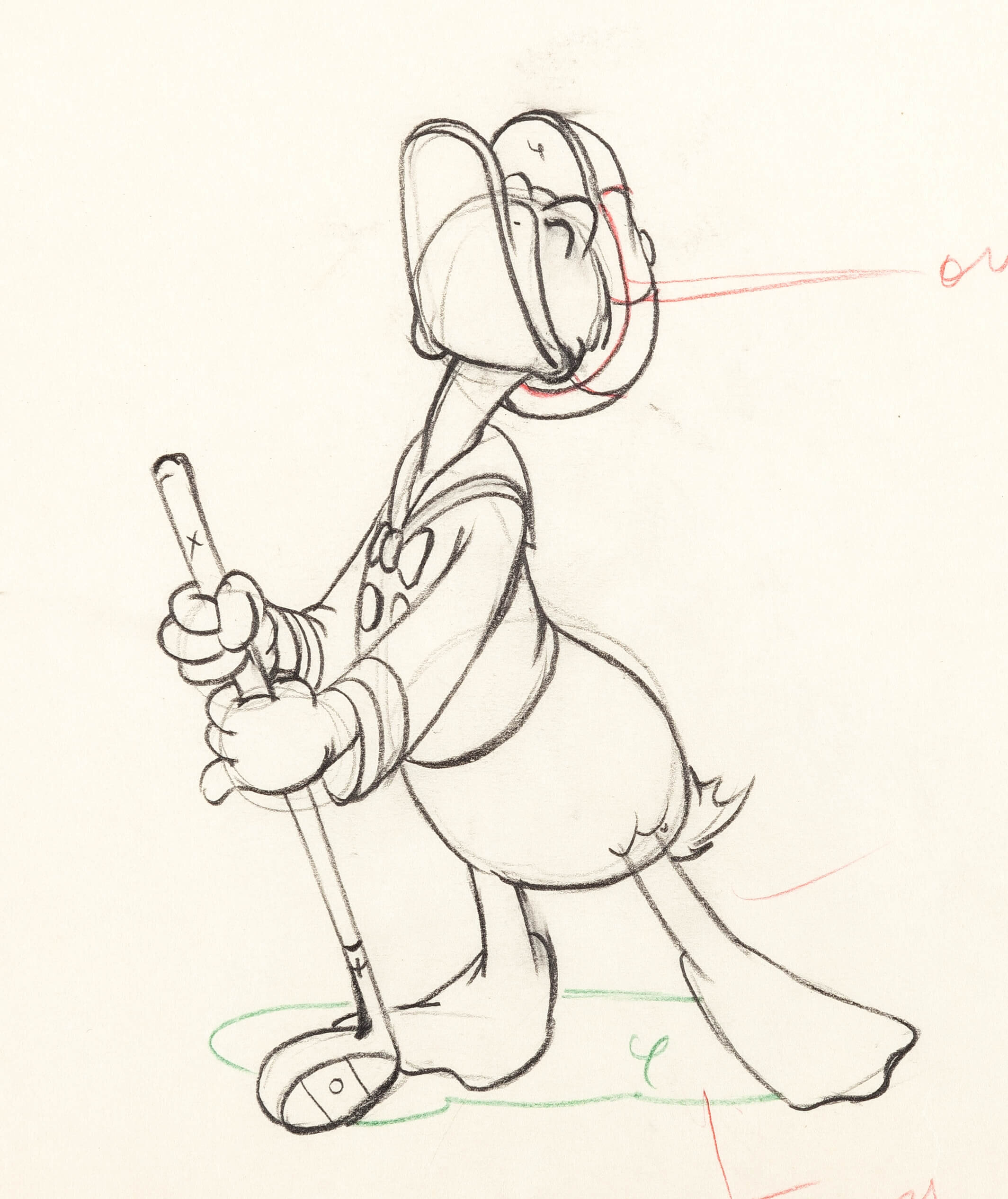 Donald's Golf Game Donald Duck Animation Drawing (Walt Disney, | Lot ...