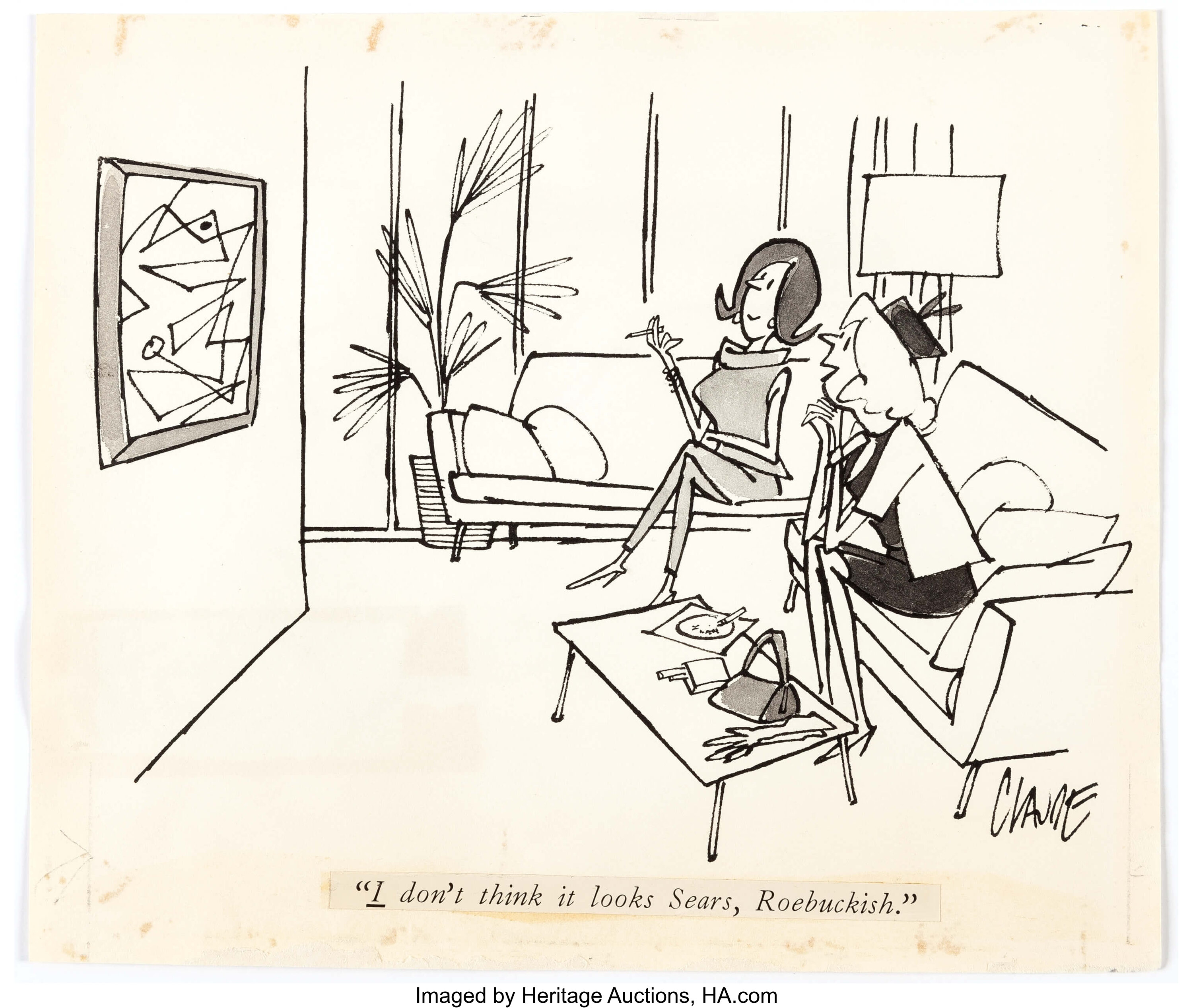 Claude Smith The New Yorker Gag Illustration Original Art (New | Lot ...