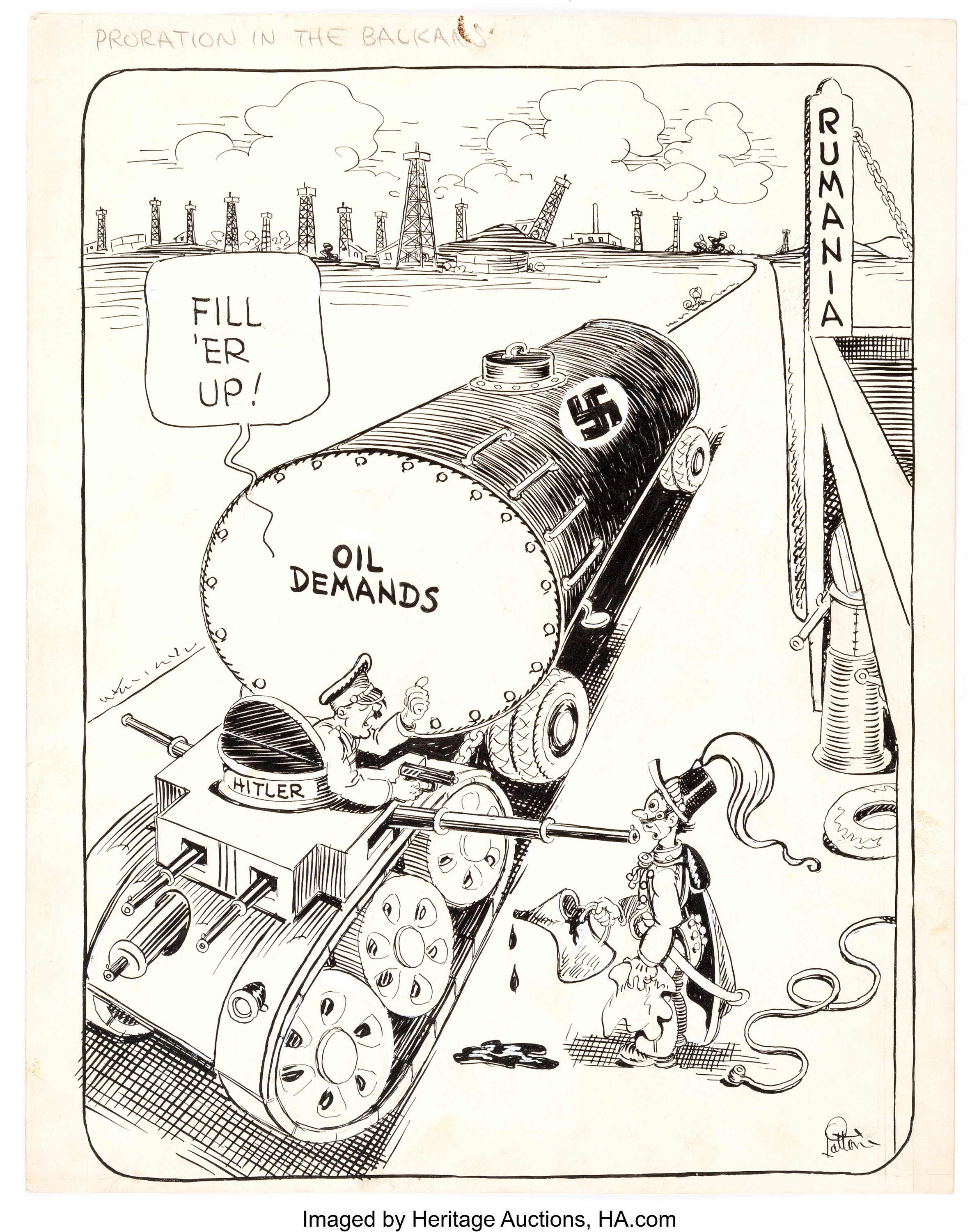 Jack Patton Proration in the Balkans Daily Editorial Comics Panel | Lot ...