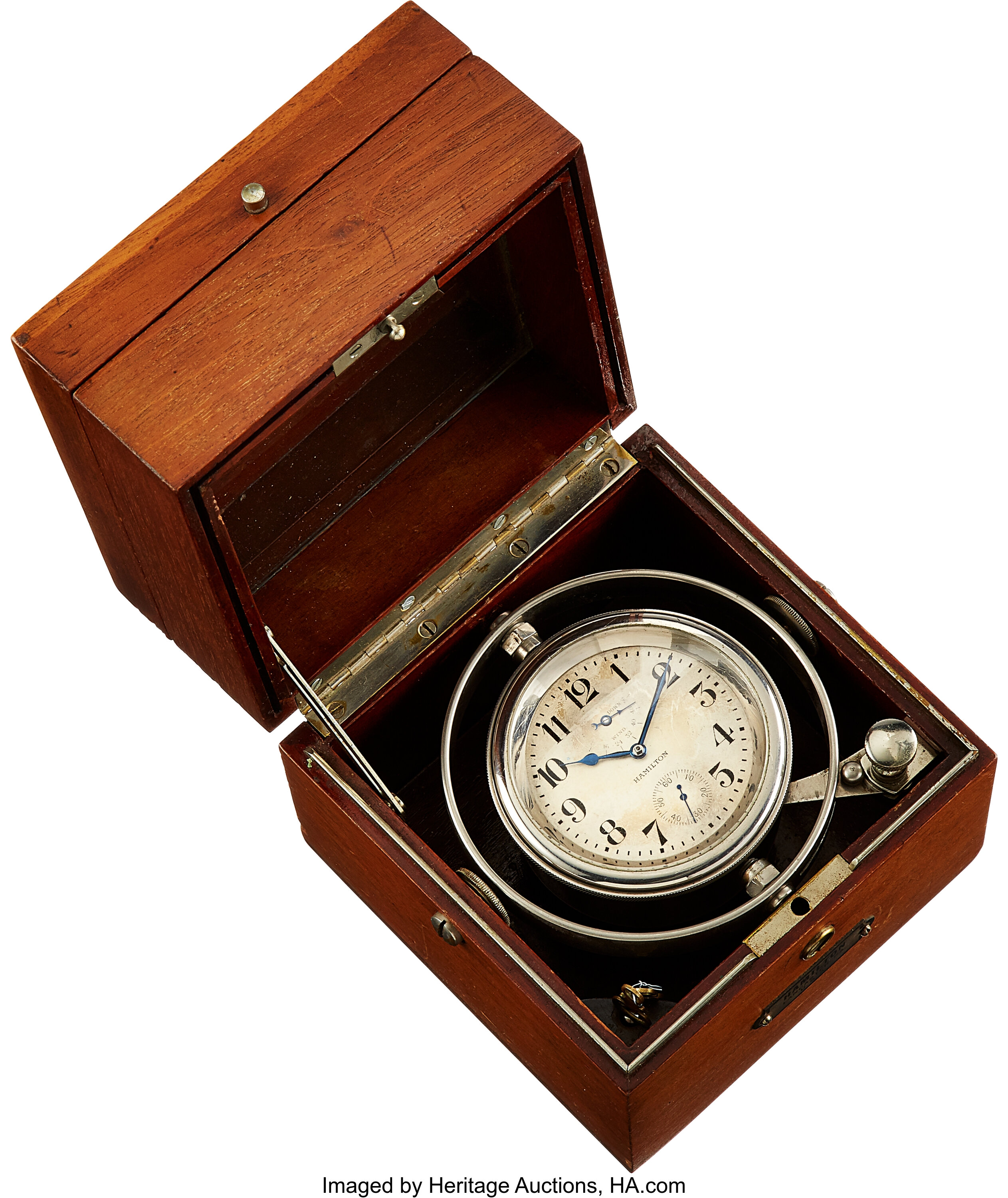 Hamilton 36 Size Deck Watch With Wind Indicator. ... Timepieces | Lot ...