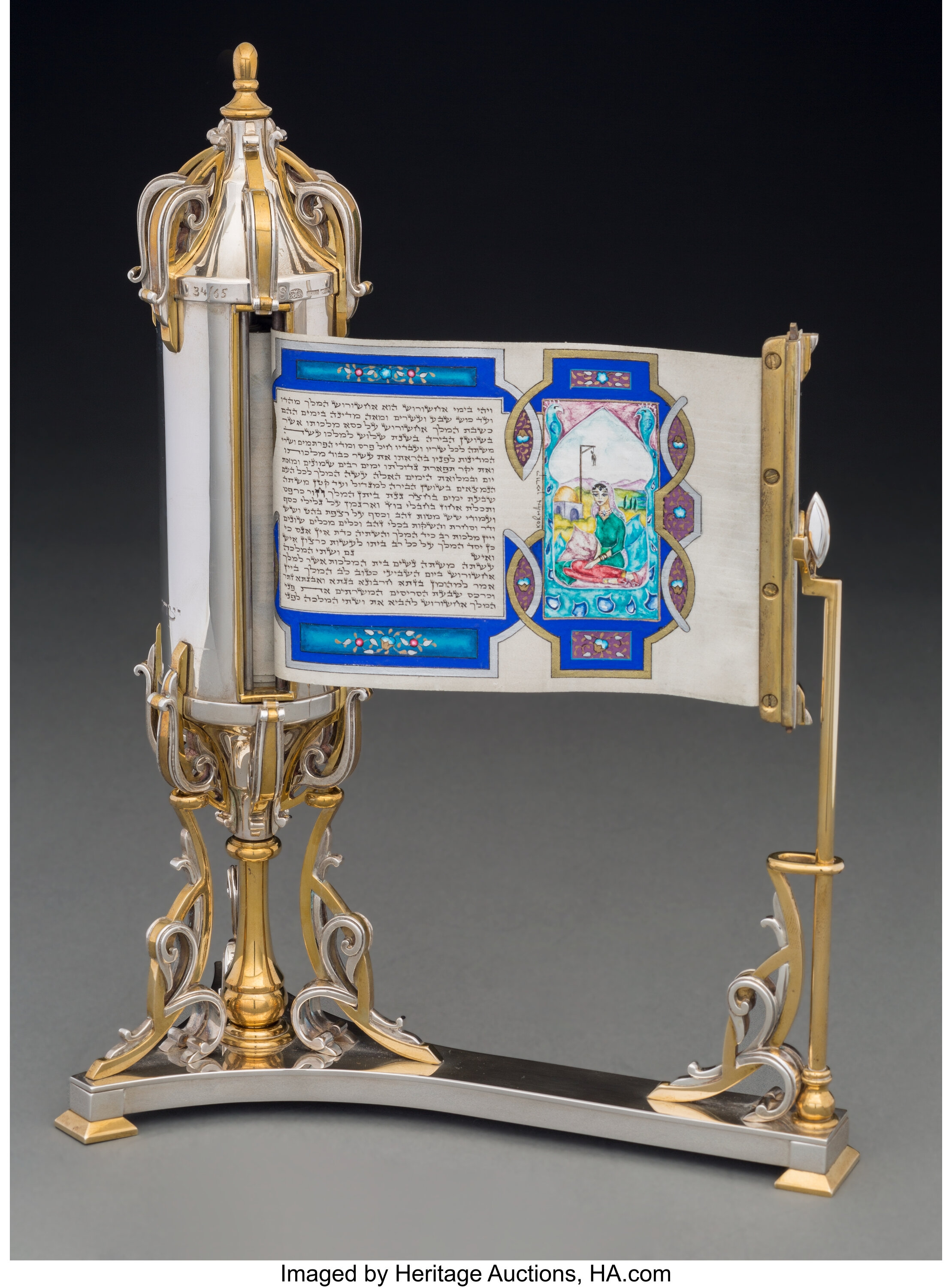 A Yossi Swed Partial Gilt Silver Megillah Esther, 20th century. | Lot ...