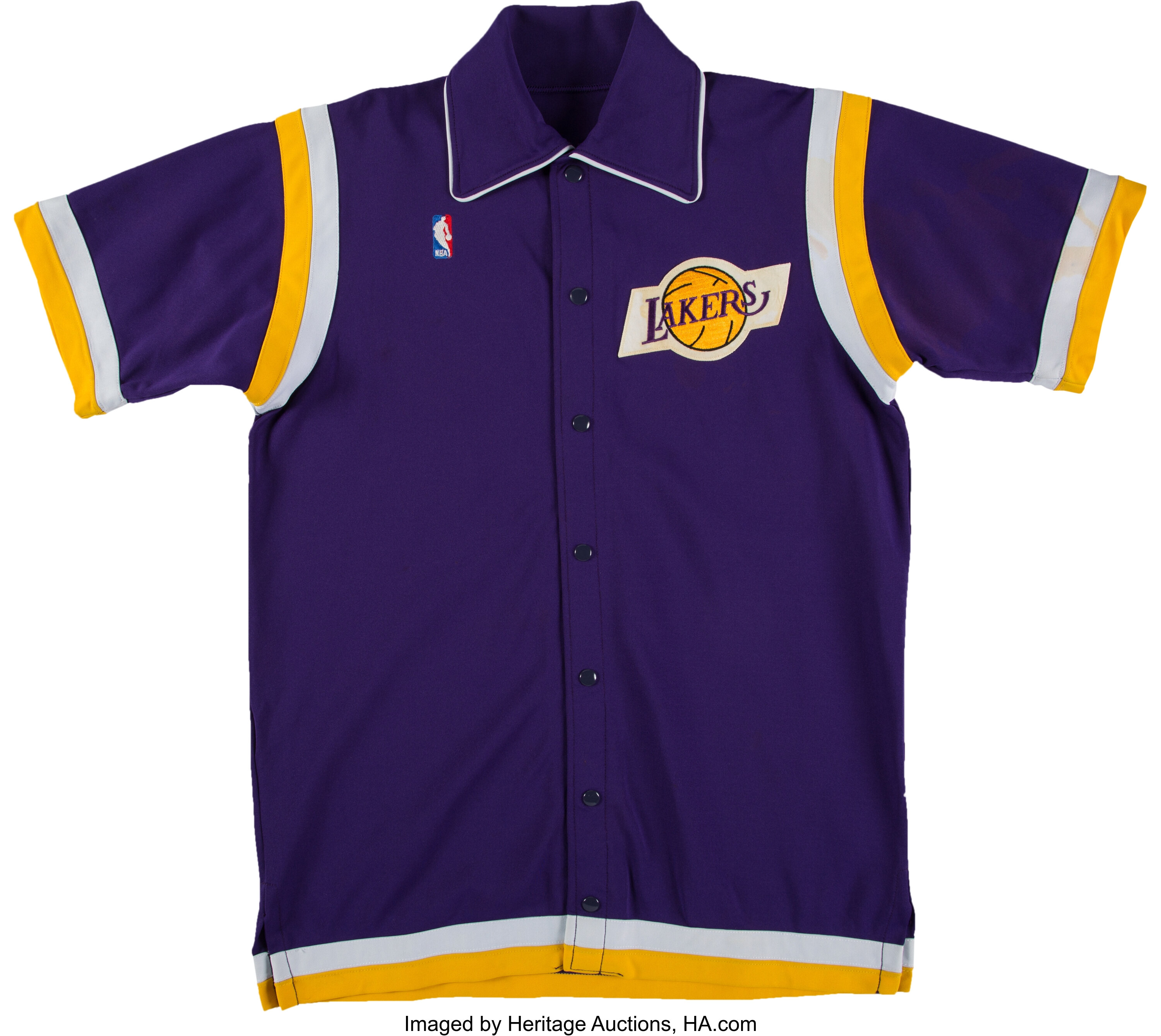 1986-87 Mychal Thompson Game Worn Los Angeles Lakers Warmup | Lot ...