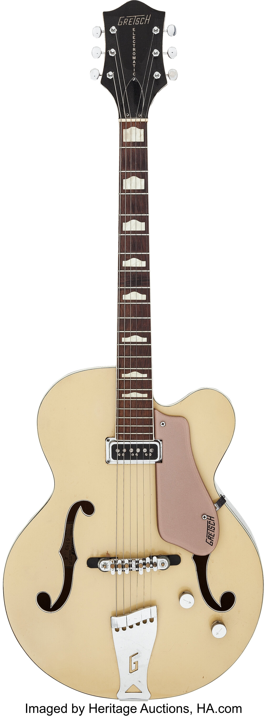 1956 Gretsch Streamliner 6189 Bamboo Yellow Archtop Electric | Lot ...