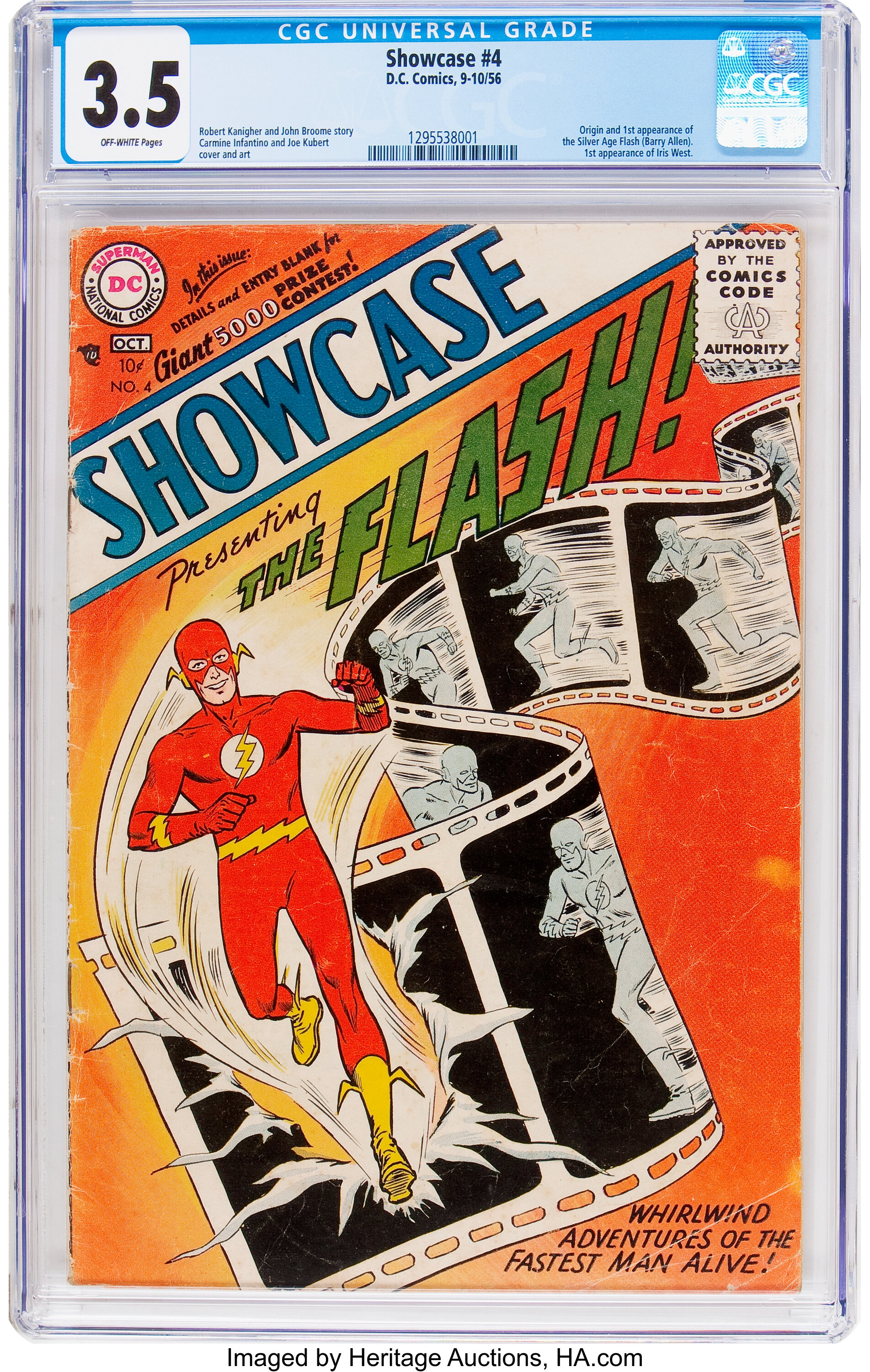 Showcase #4 The Flash (DC, 1956) CGC VG- 3.5 Off-white pages.... | Lot ...