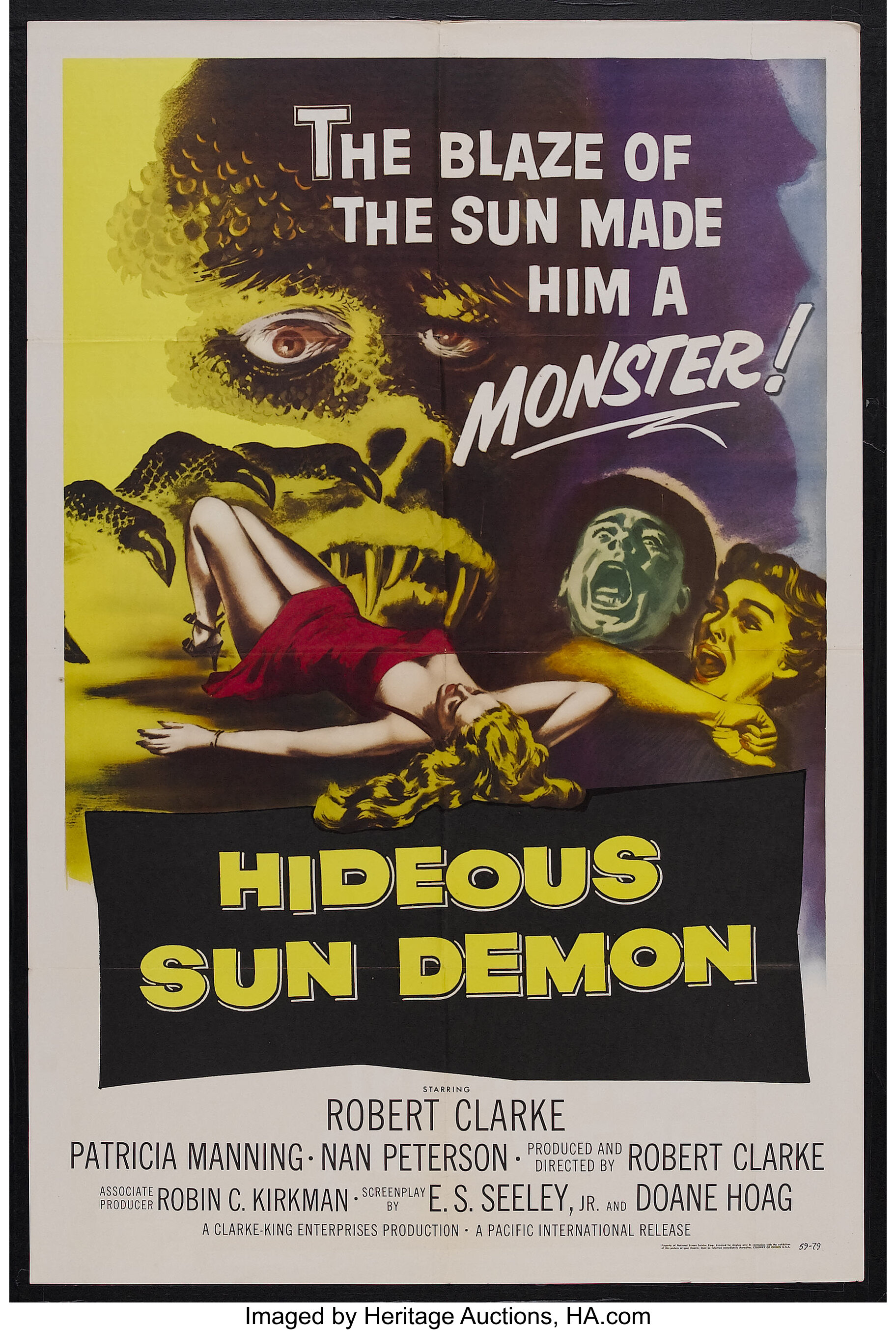 The Hideous Sun Demon (Pacific International, 1959). One Sheet (27 ...
