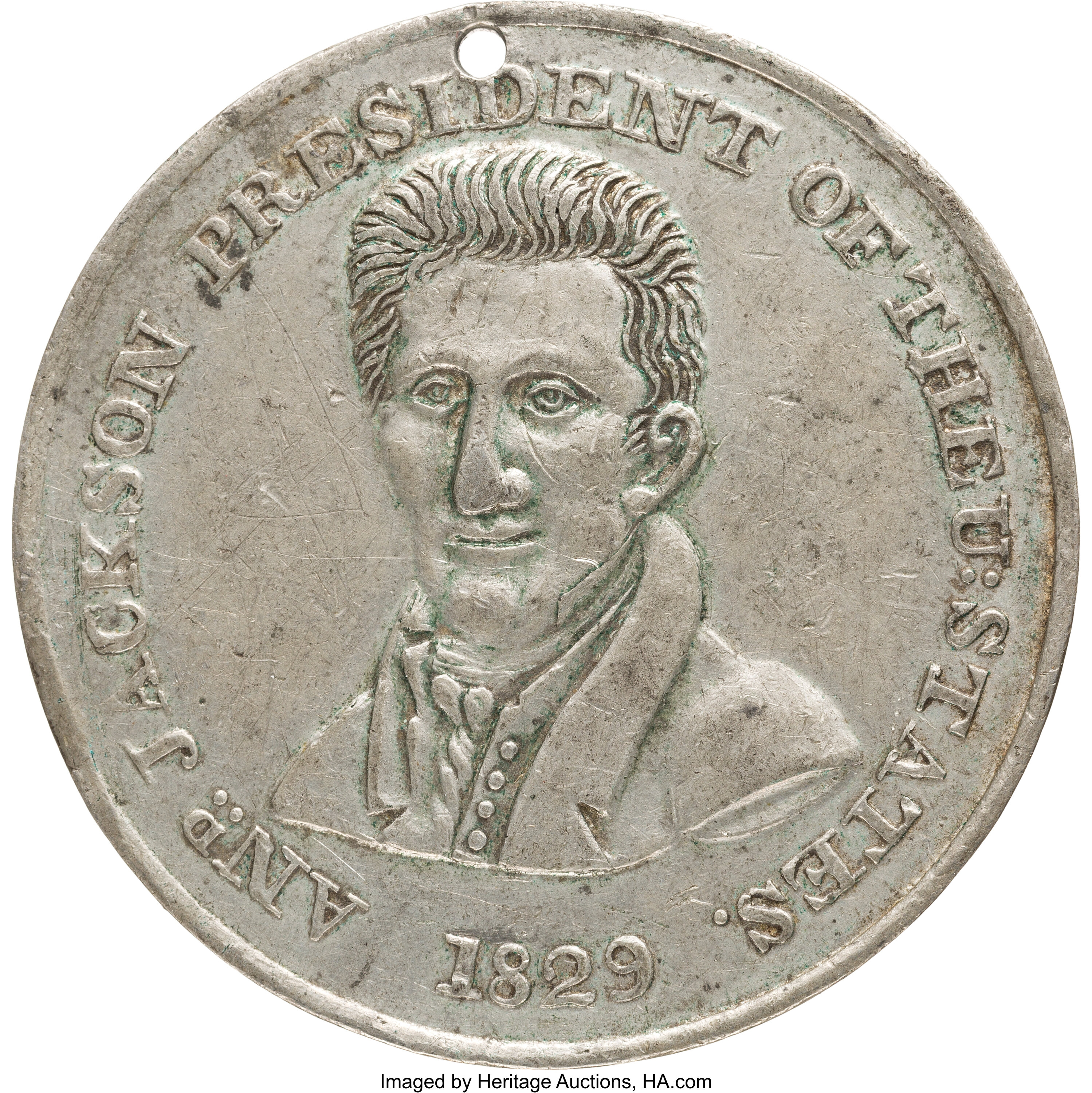 Andrew Jackson: A Rare Large 1828 Campaign Medal Variant.... | Lot ...