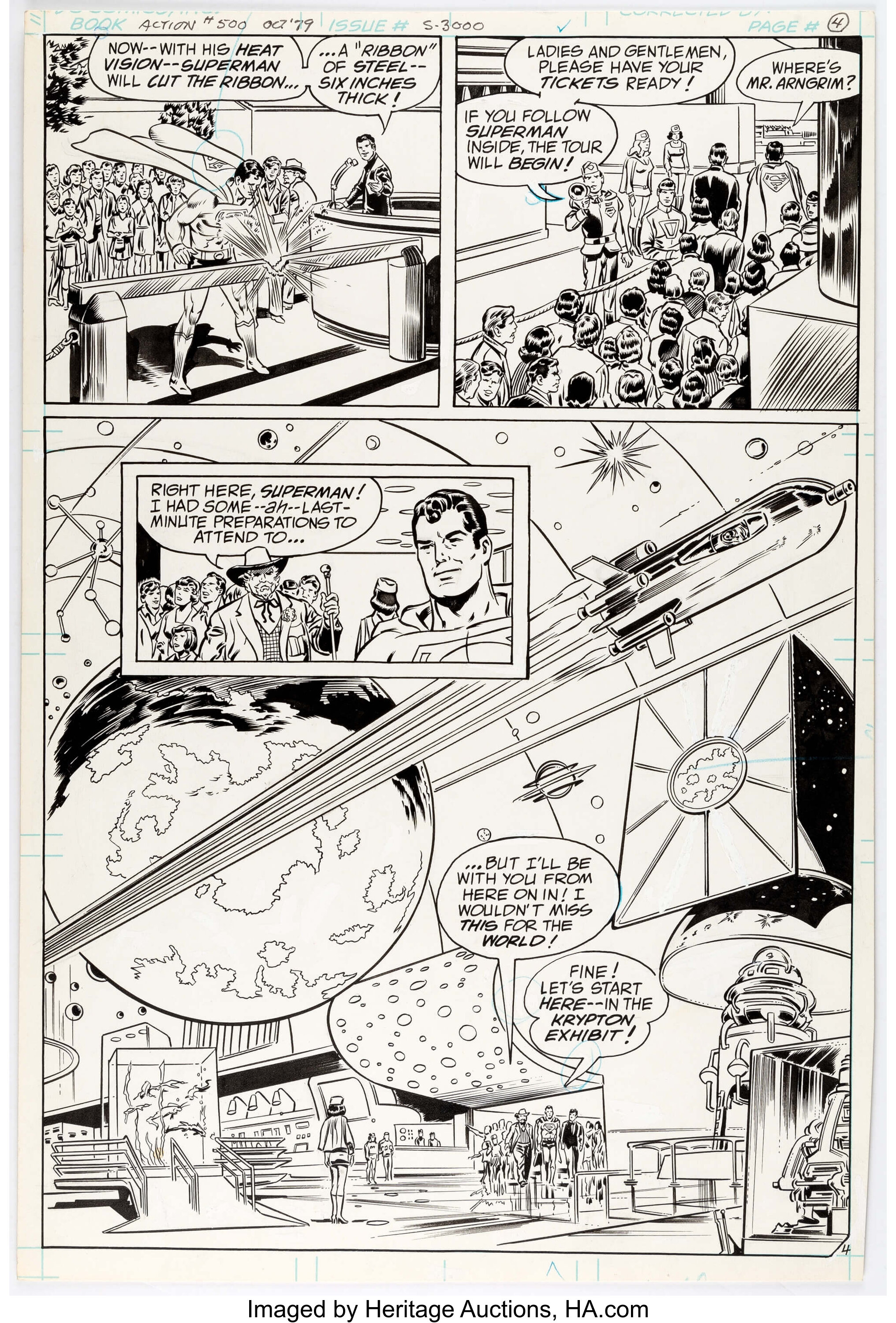 Curt Swan and Frank Chiaramonte Action Comics #500 Original Art | Lot ...