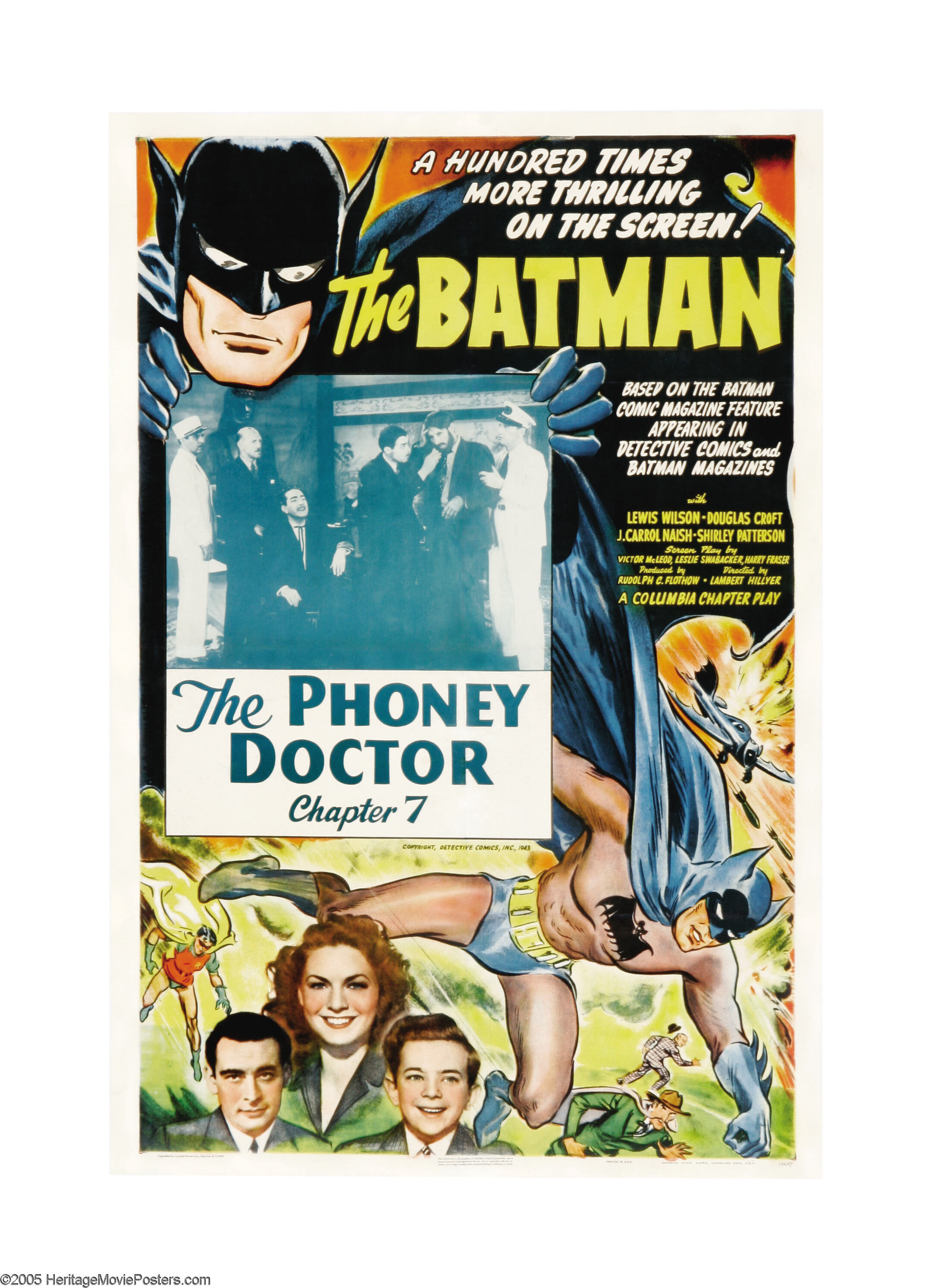 The Batman (Columbia, 1943). One Sheet (27" X 41"). Columbia's | Lot ...