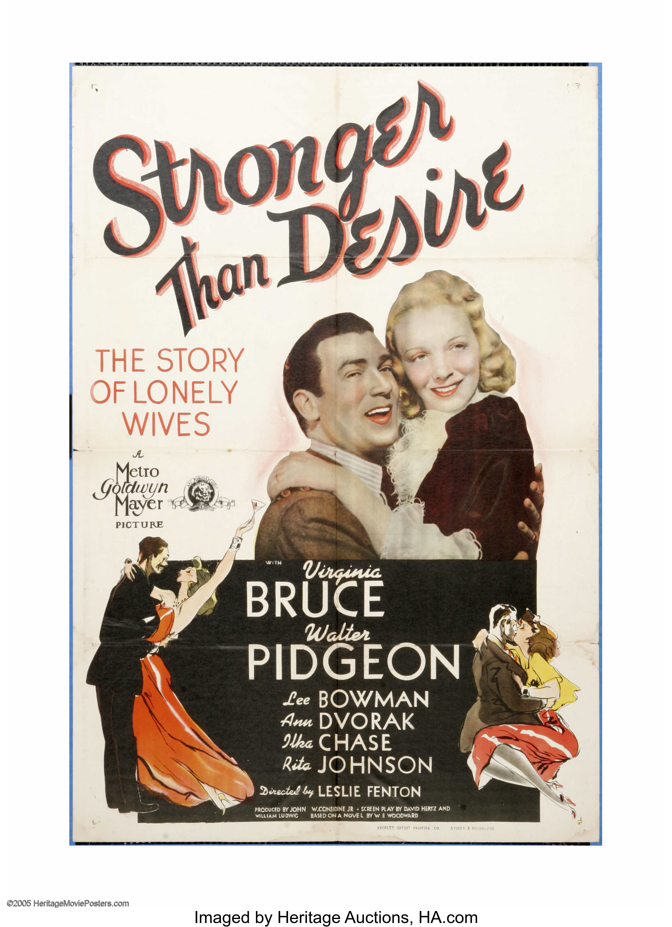 Stronger Than Desire (MGM, 1939). Australian One Sheet (27" X 40 ...