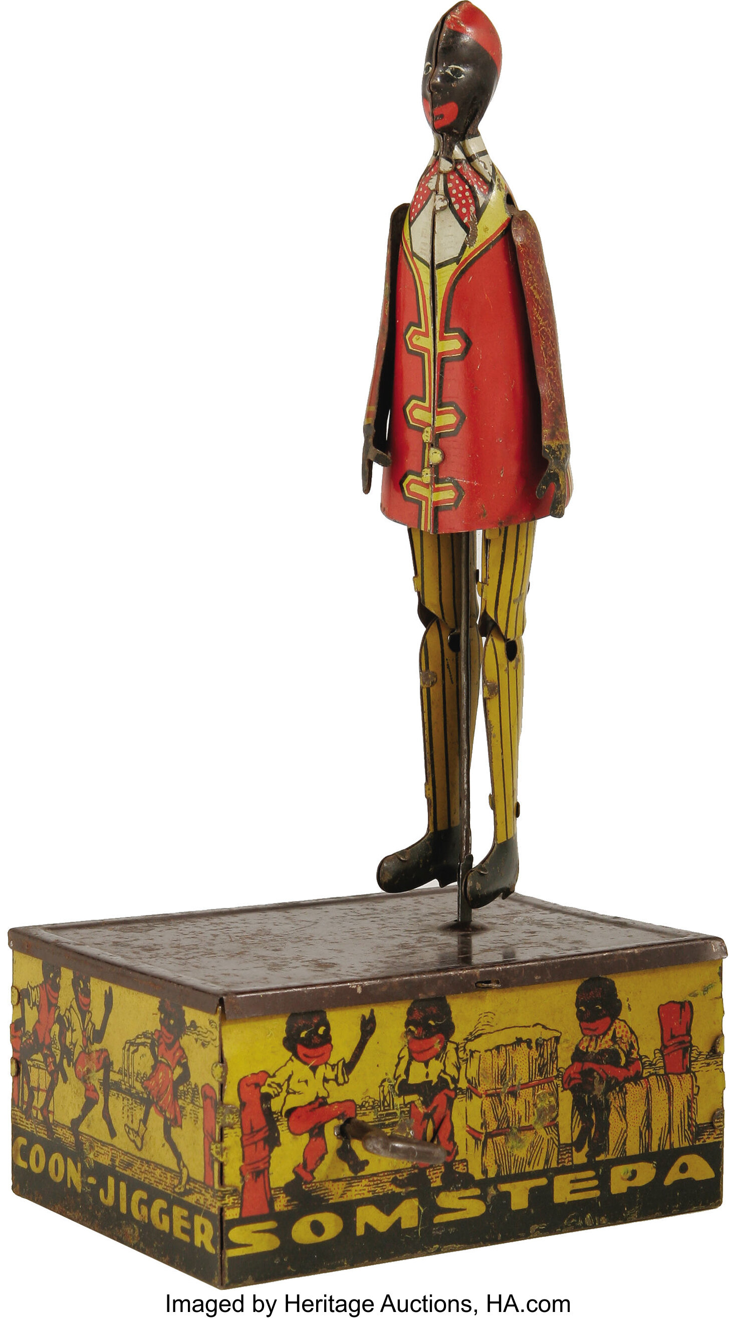 Marx Somstepa Coon Jigger Wind-up Toy.. Tin litho, 8" tall, Marx | Lot ...