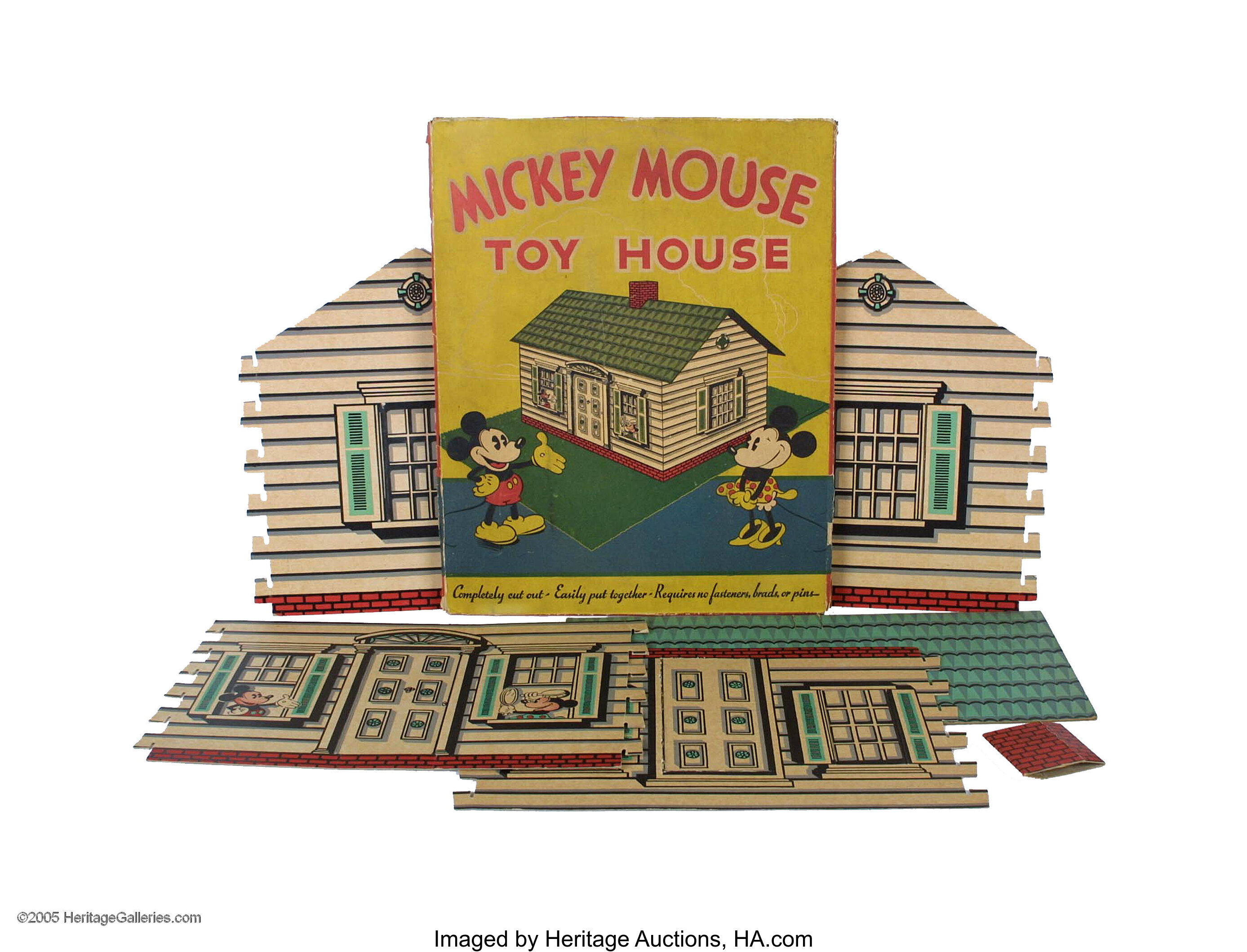 Rare Mickey Mouse Litho House Dates from the early 1930s and shows ...