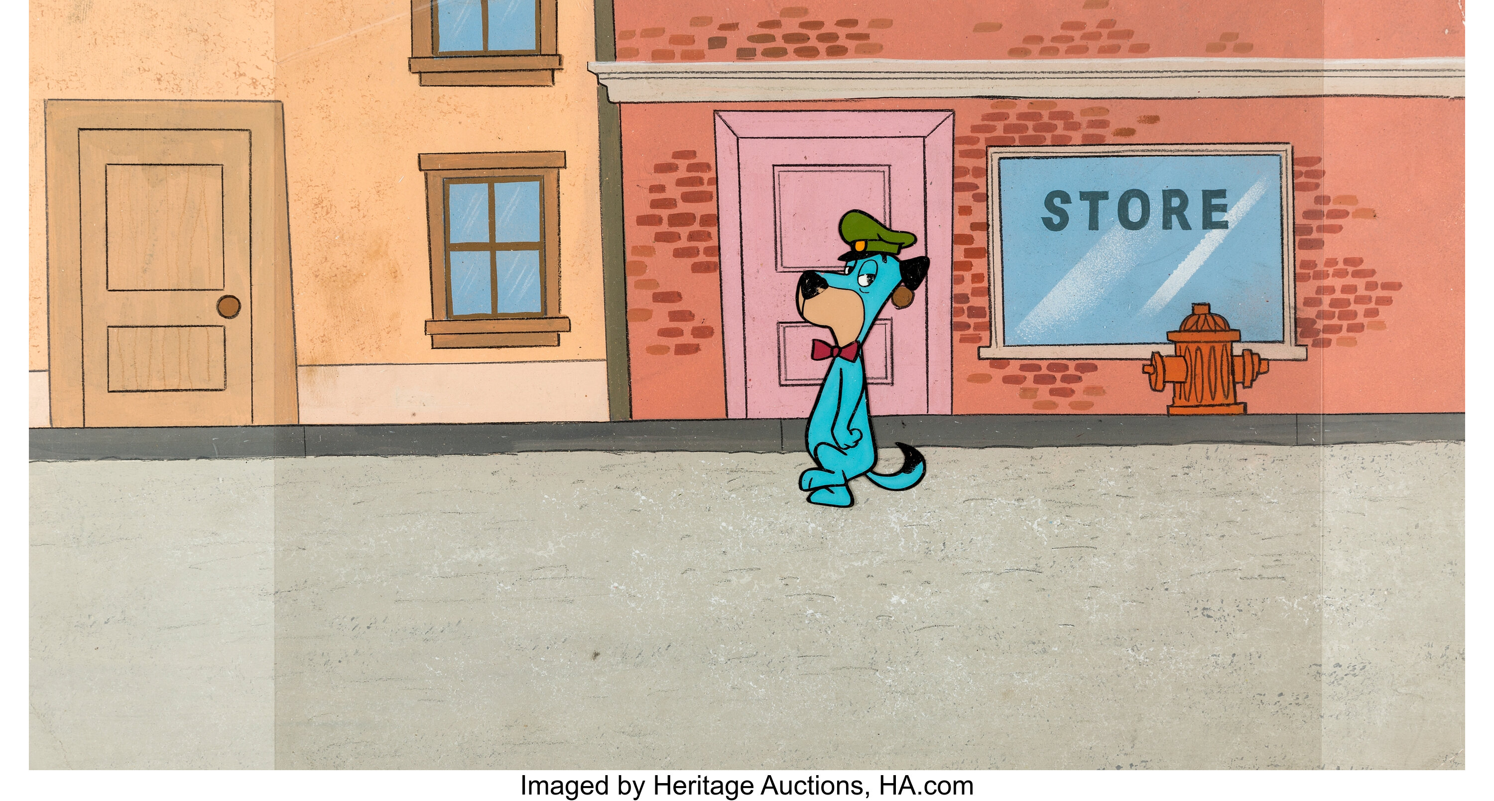 The Huckleberry Hound Show Production Cel and Painted Pan | Lot #97514 ...