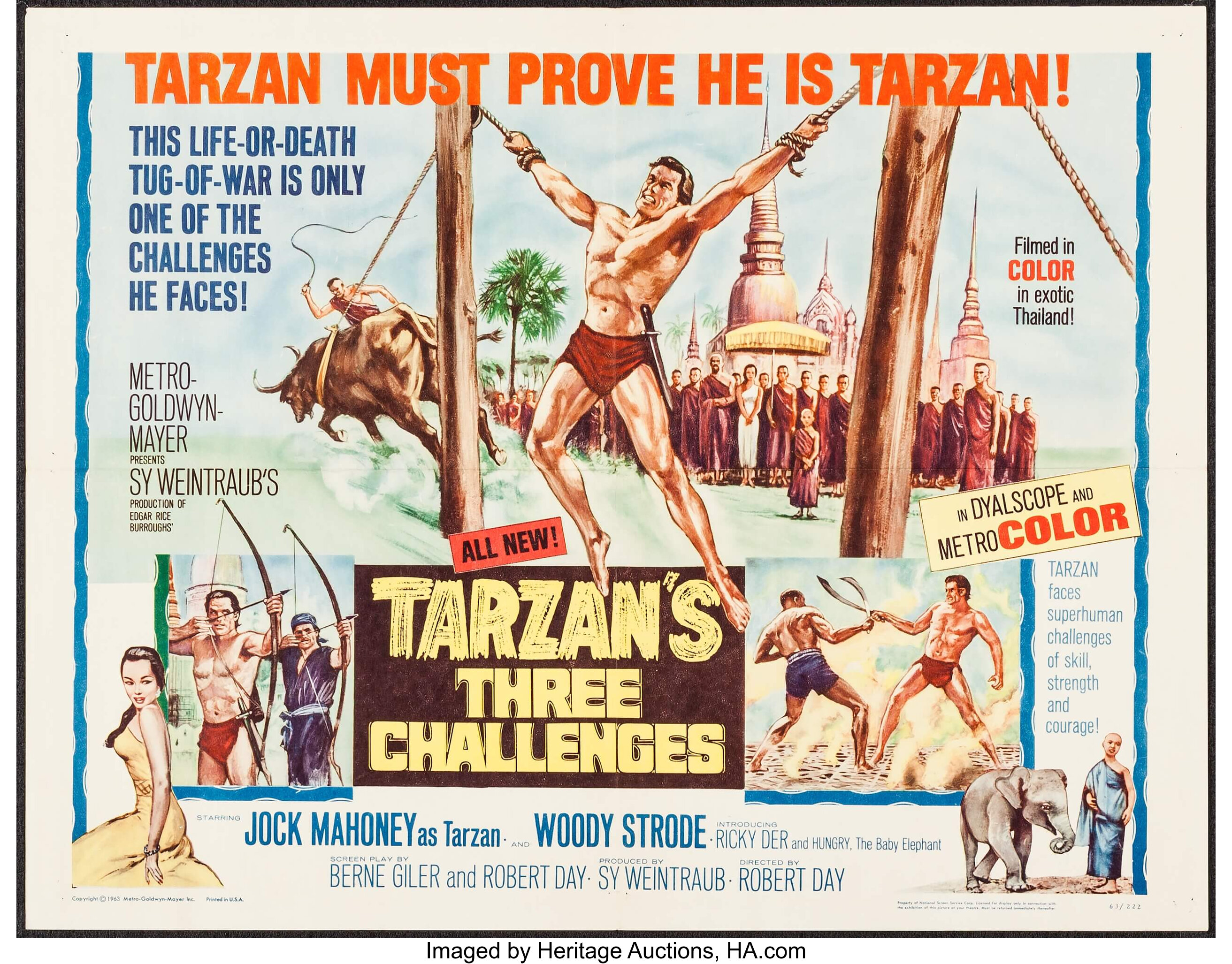 Tarzan's Three Challenges & Other Lot (MGM, 1963). Half Sheets (2 ...
