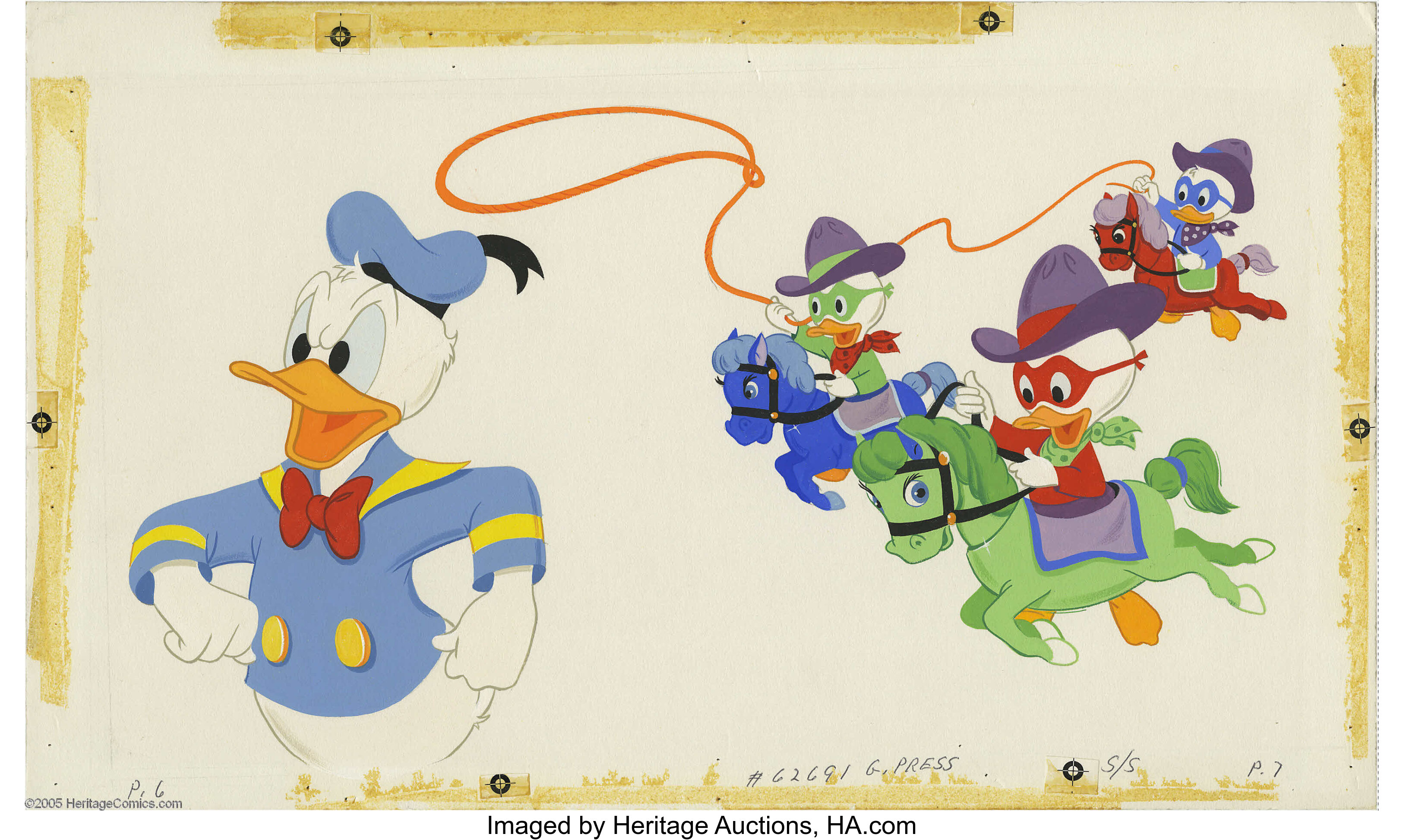 Walt Disney Studios - Donald Duck Illustration Original Art | Lot #2301 ...