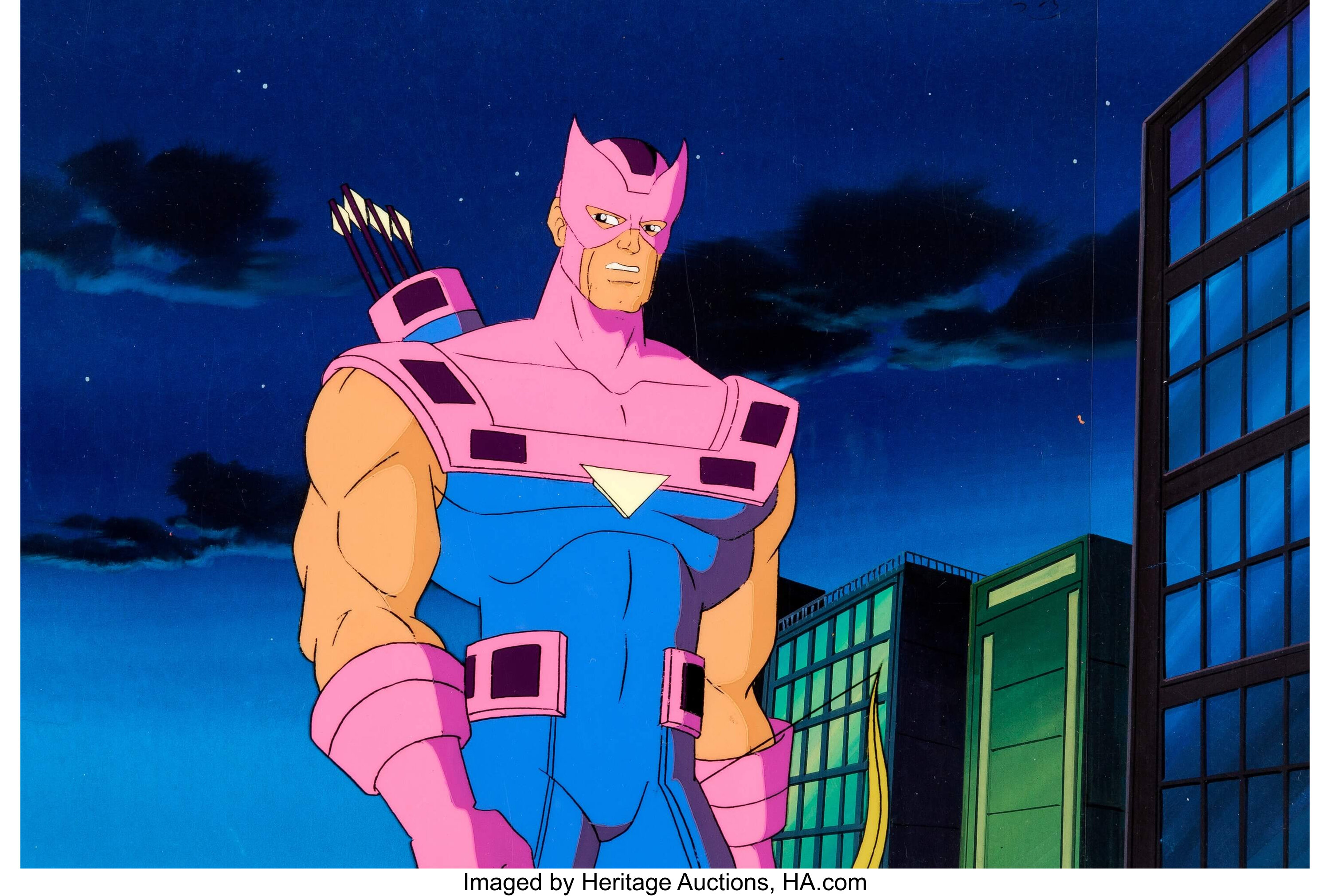 Iron Man Hawkeye Production Cel and Master Background (Marvel | Lot ...
