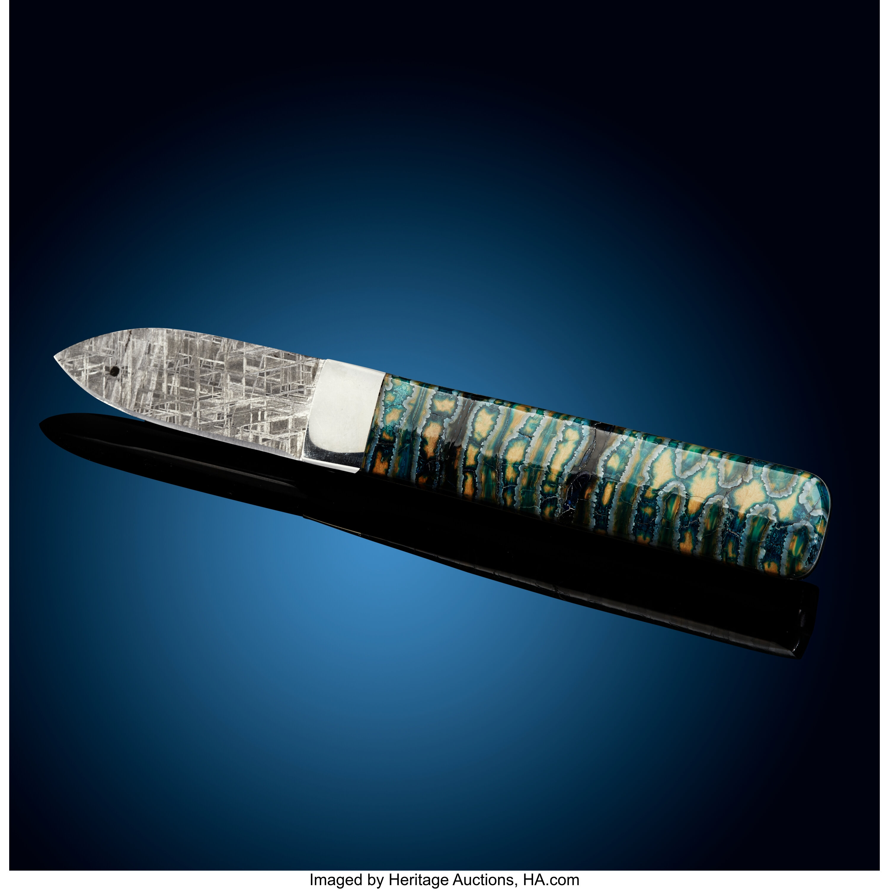 Woolly Mammoth Tooth & Gibeon Meteorite Knife. Gibeon Blade, Iron ...