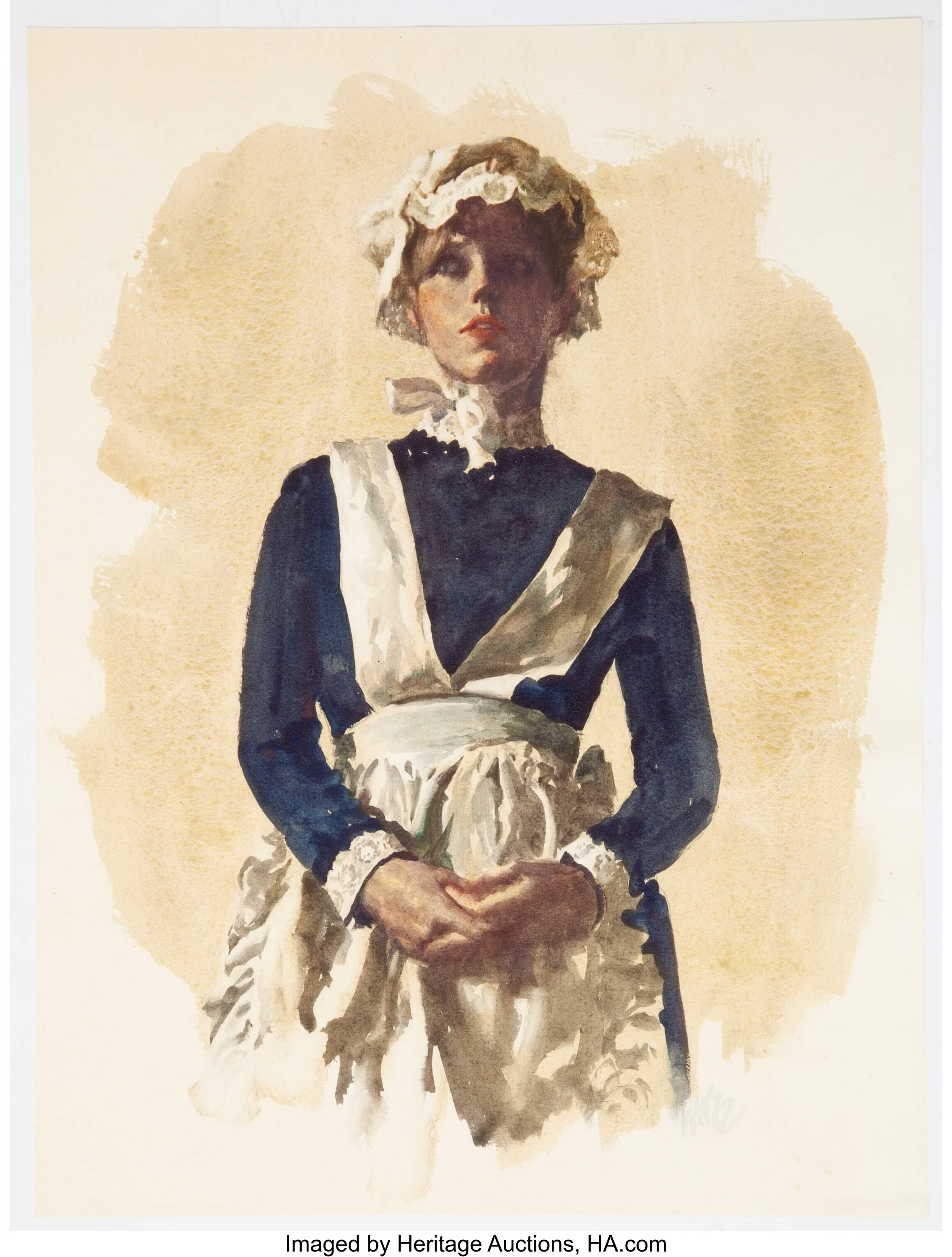 Walter Wyles - British Maid Illustration Original Art (c. | Lot #12162 ...
