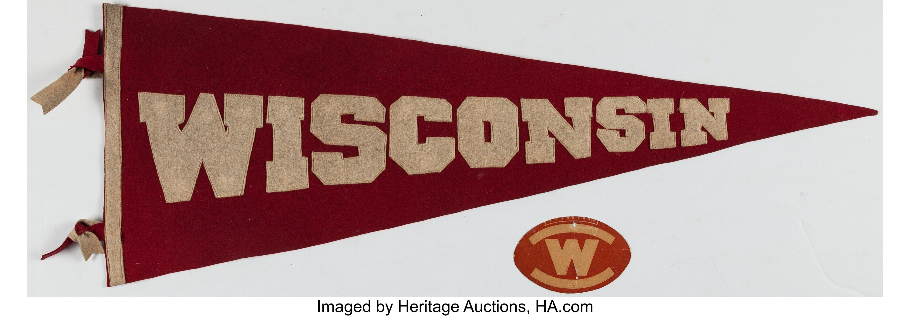 Vintage University of Wisconsin Pennant.. ... Football Collectibles ...