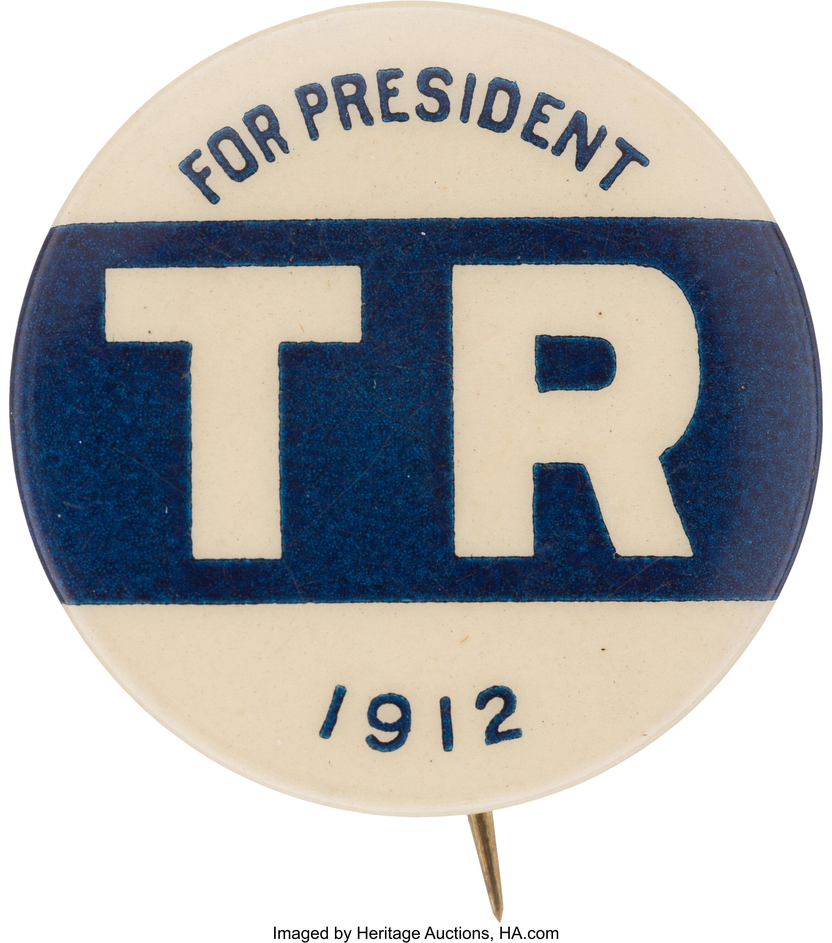 Theodore Roosevelt: Rare 1912 Slogan Pin.... Political Pinback | Lot ...