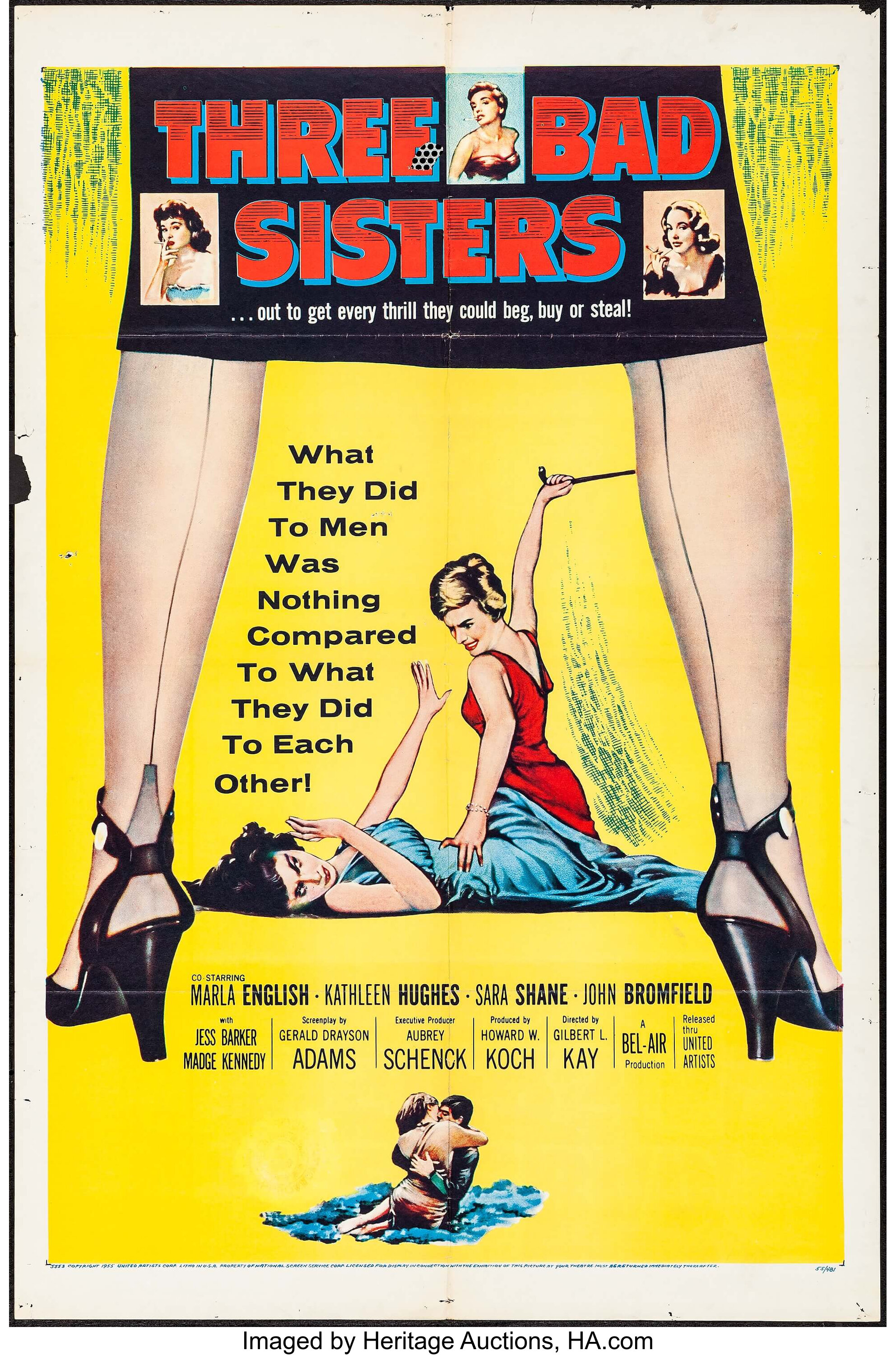 Three Bad Sisters (United Artists, 1956). One Sheet (27" X 41"). | Lot ...