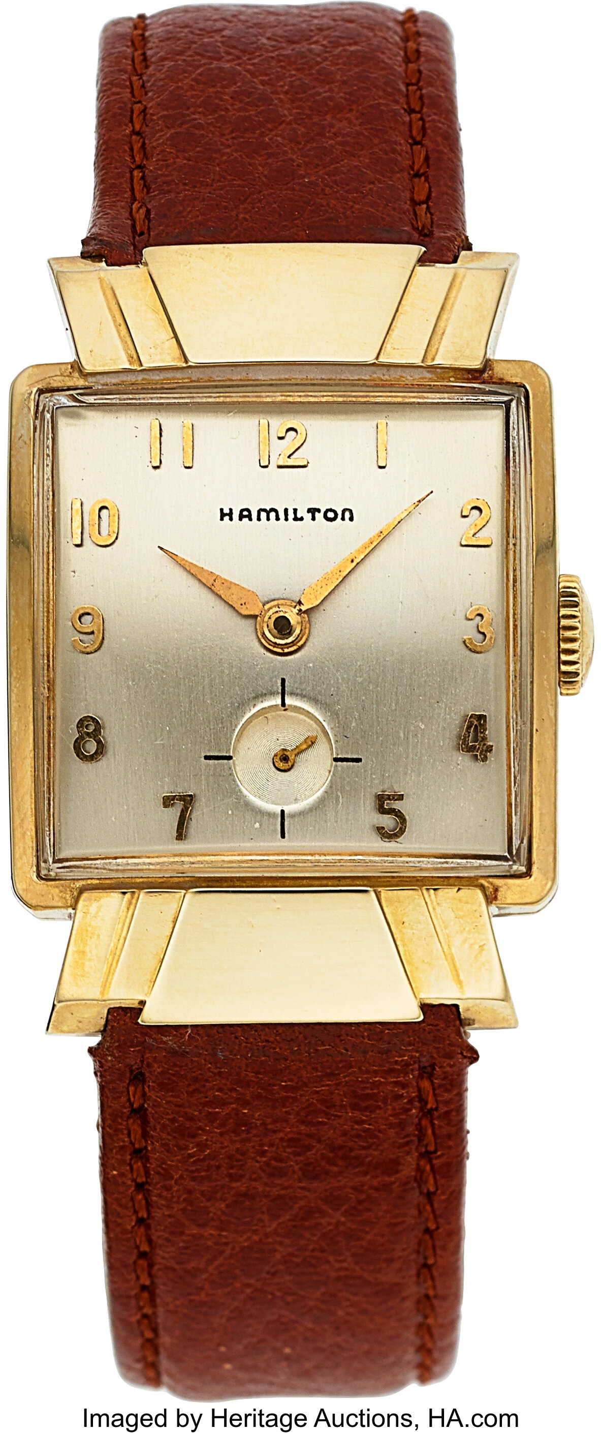 Hamilton 14k Gold "Justin" circa 1954. ... Timepieces | Lot #54492 ...