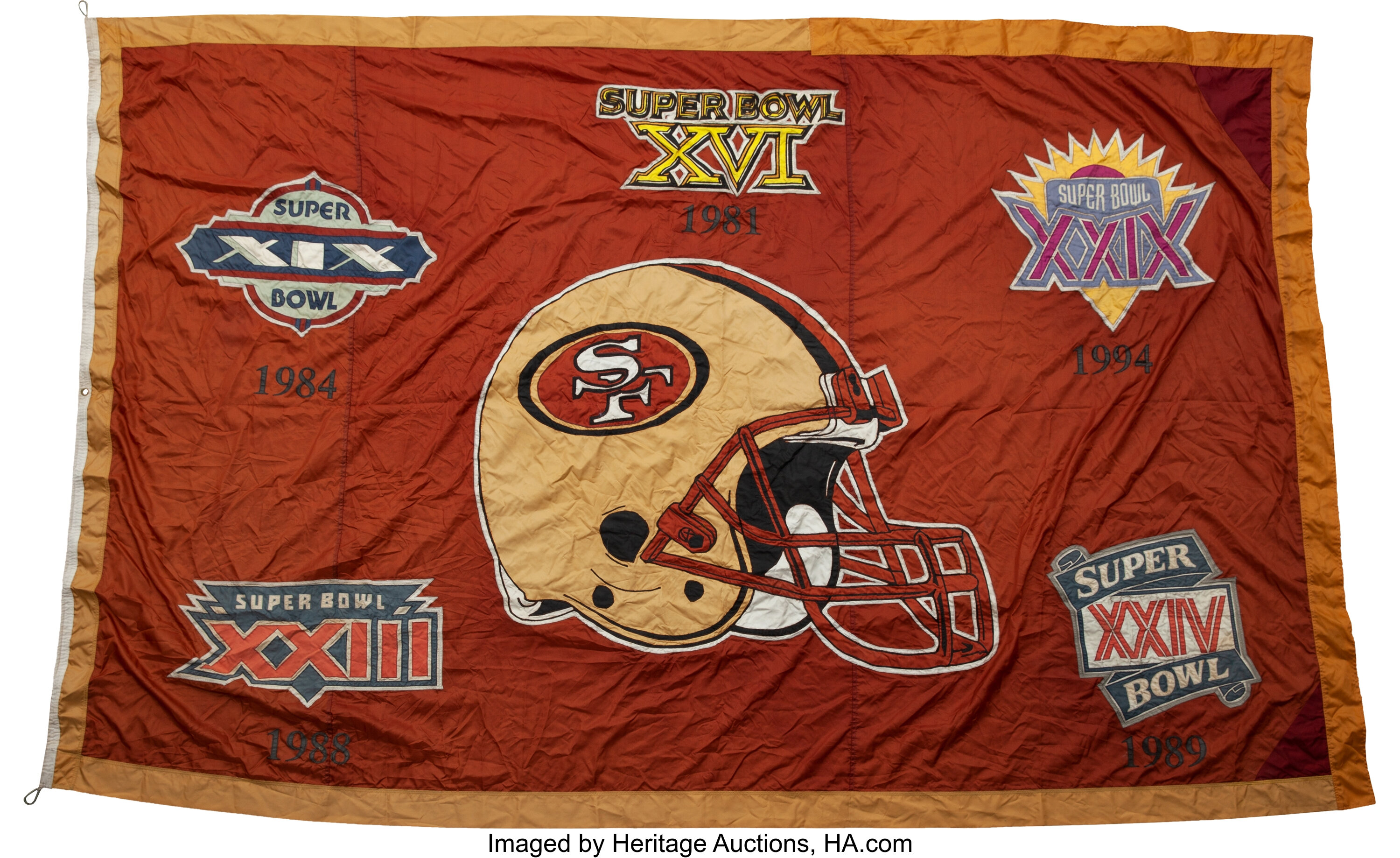 Circa 1990's San Francisco 49ers Championship Banner that Flew Over ...