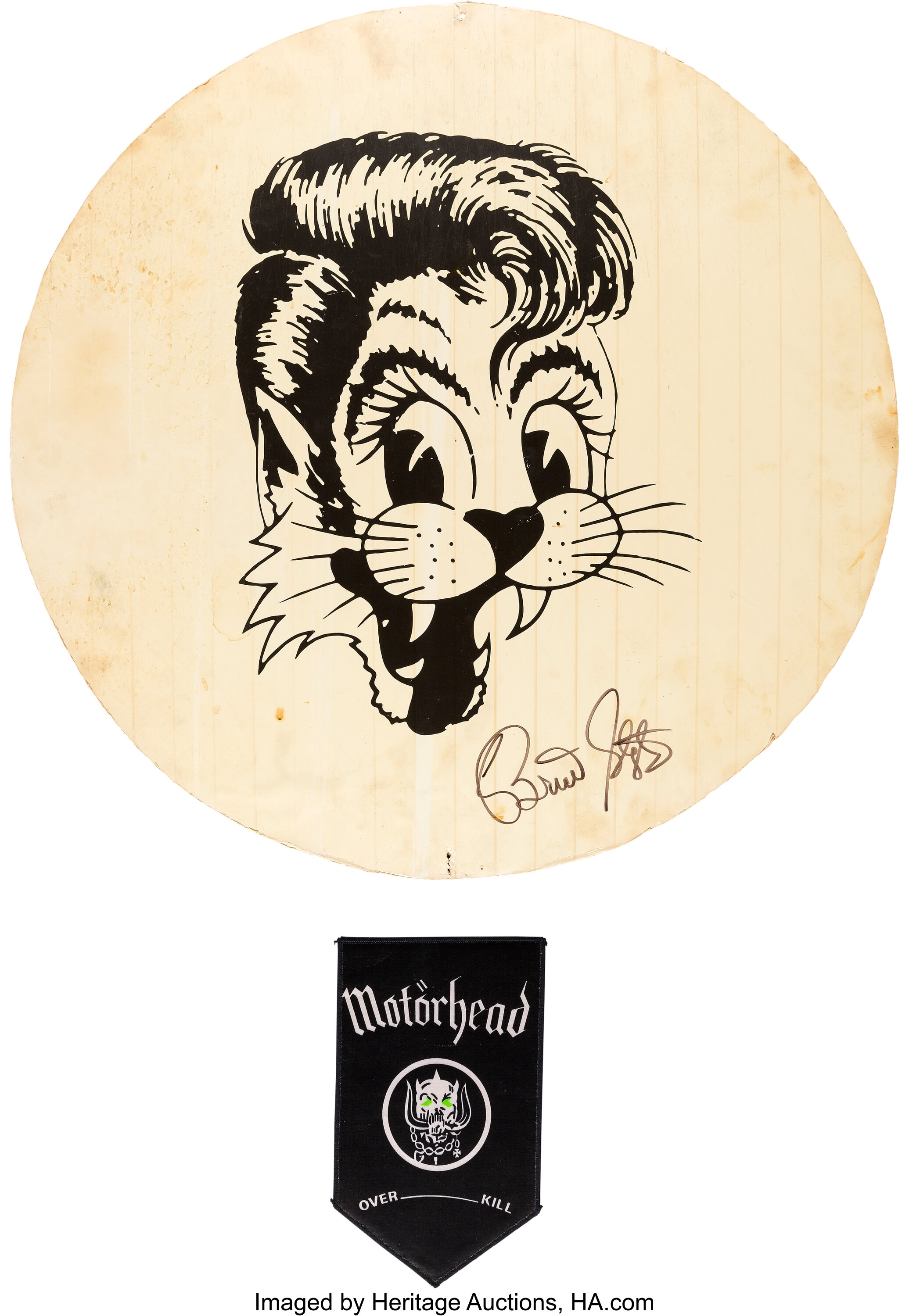 Stray Cats Promotional Mobile Signed by Brian Setzer with Motorhead ...