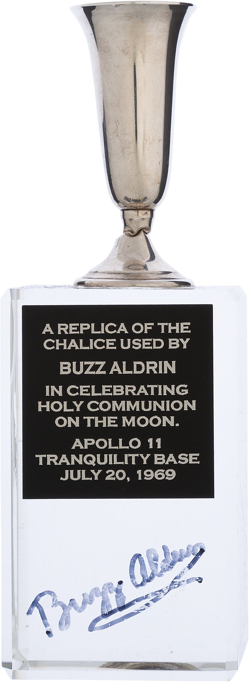 Apollo 11: Buzz Aldrin Signed Communion Chalice Replica with | Lot ...