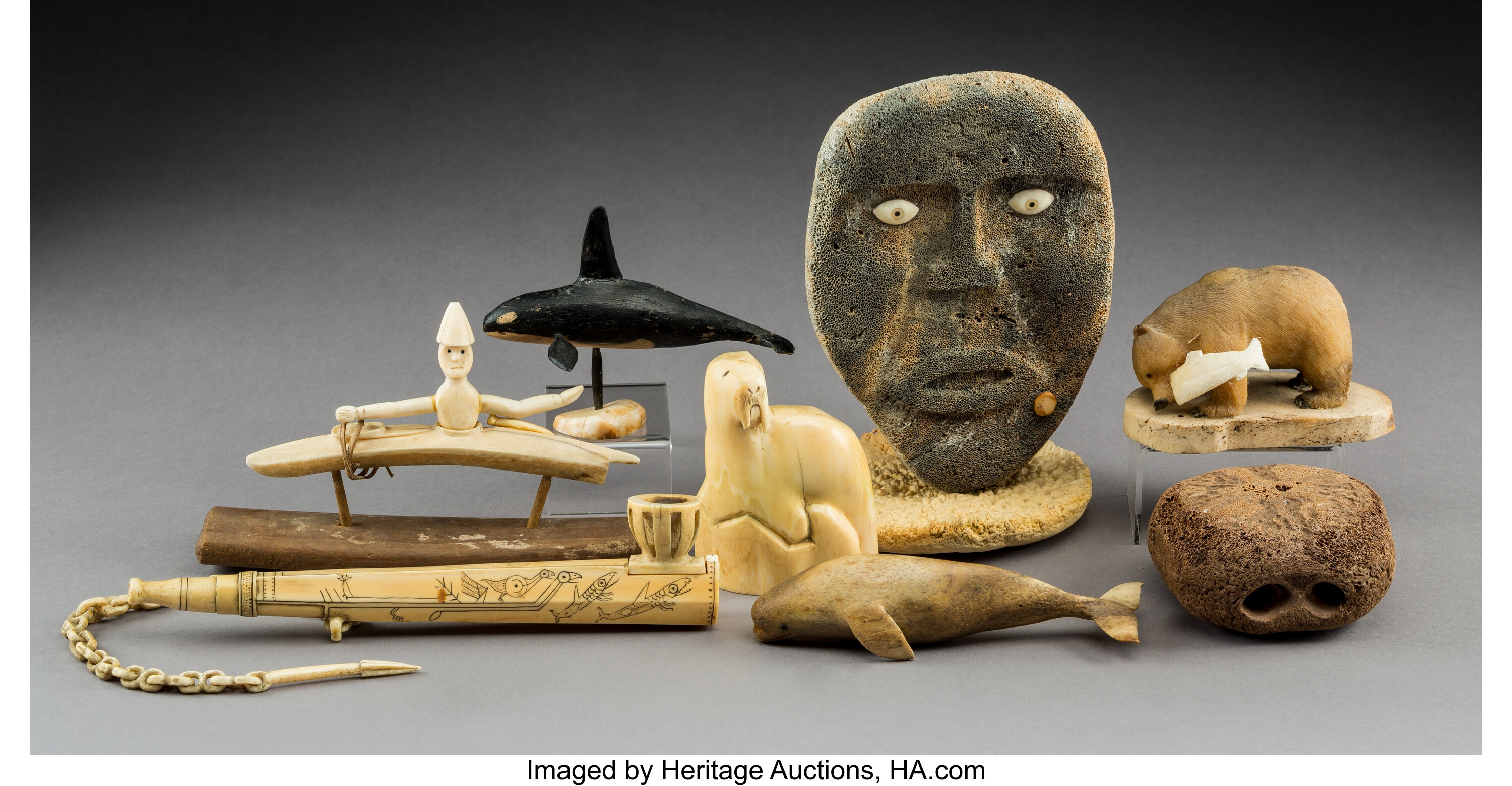 Eight Eskimo Items... (Total: 8 Items) Sculpture | Lot #70424 ...