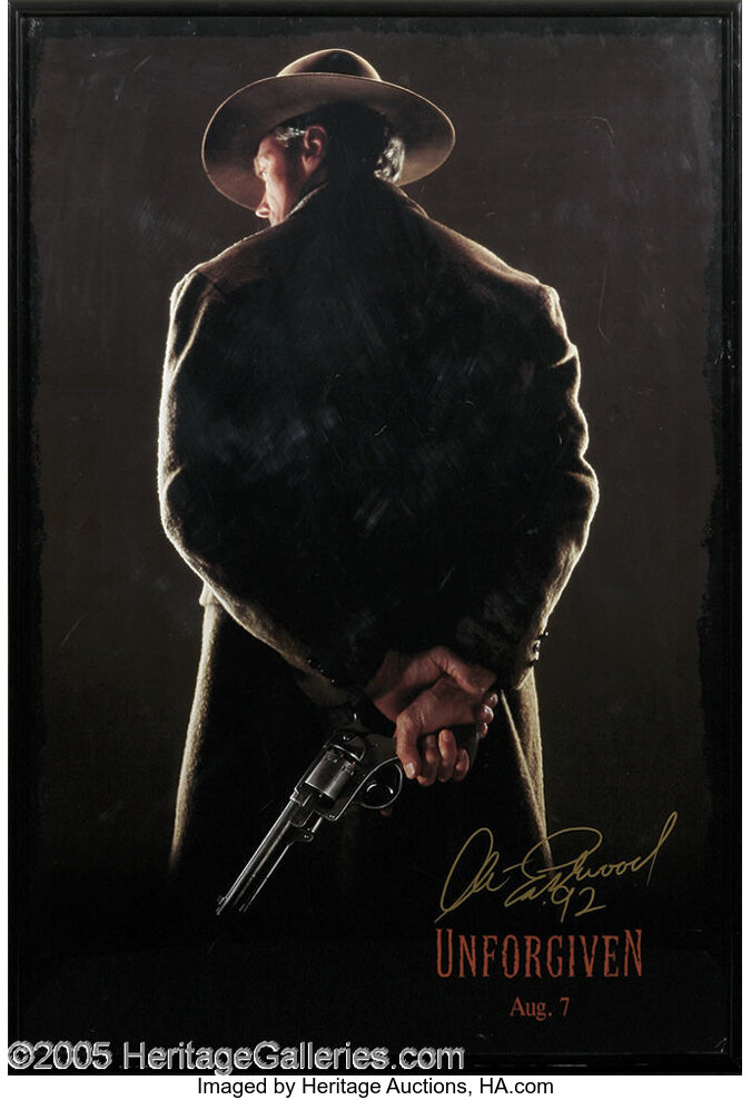 Unforgiven Poster autographed by Clint Eastwood (1992). Clint | Lot ...