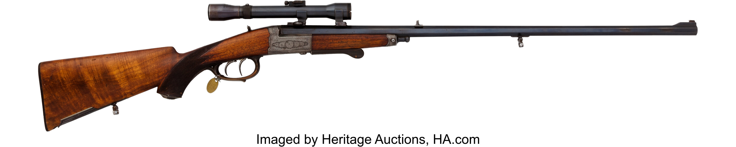 Engraved W. Collath Sporting Rifle with Telescopic Sight.... Long | Lot ...