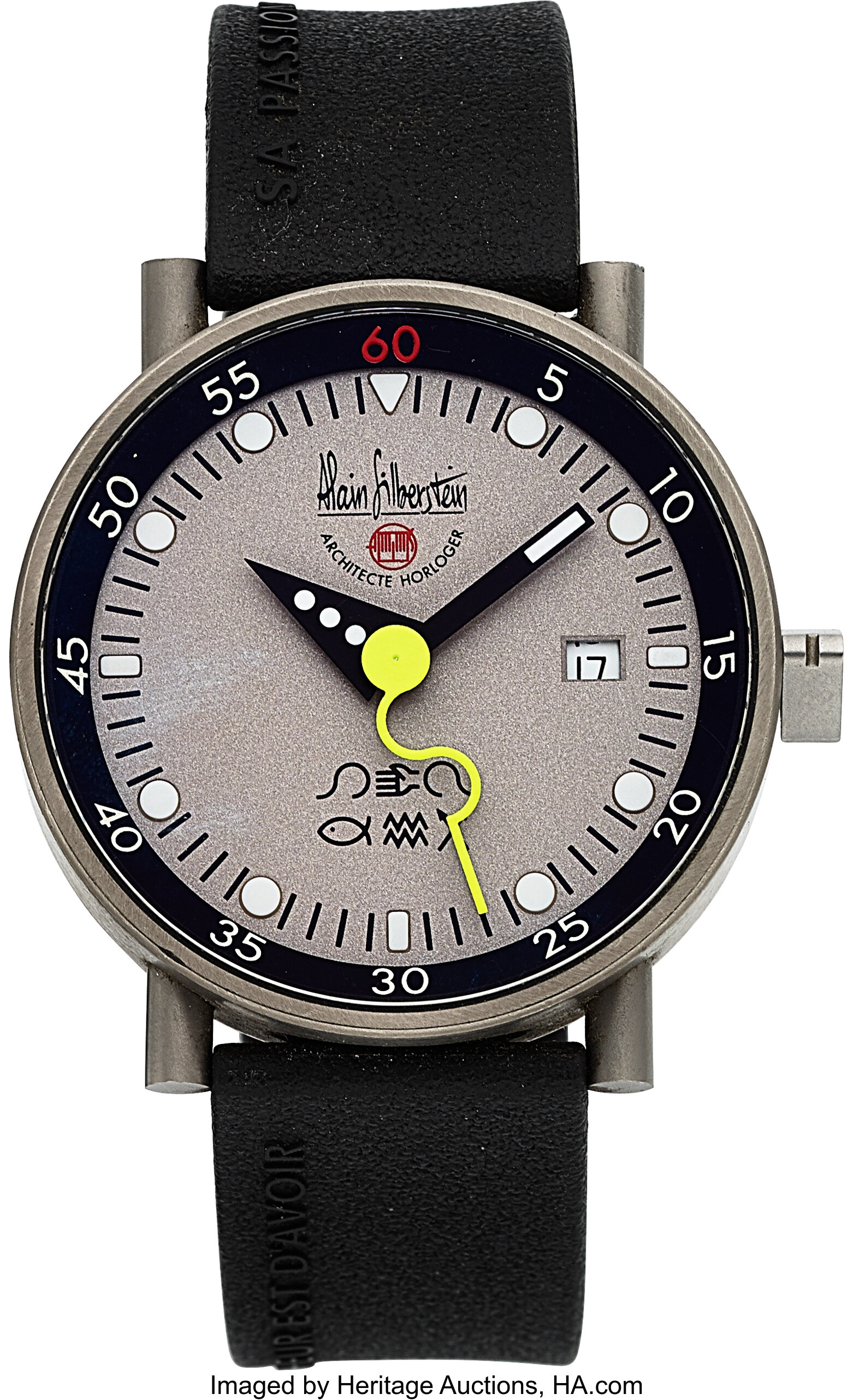 Alain Silberstein, "Klub" Automatique, Titanium, Limited Edition | Lot ...