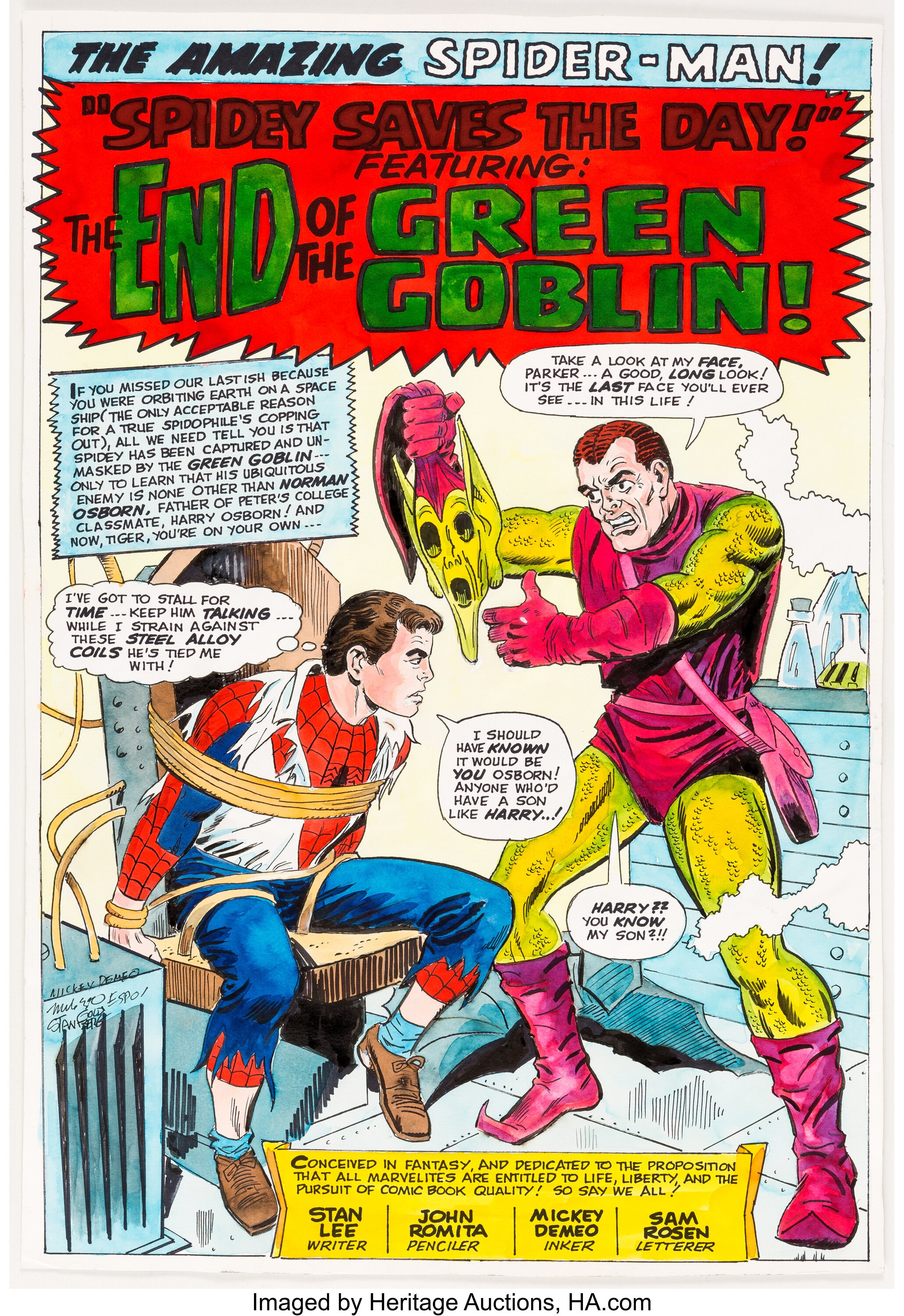 Mike Esposito (as Mickey Demeo) and Stan Goldberg Amazing | Lot #12059 ...