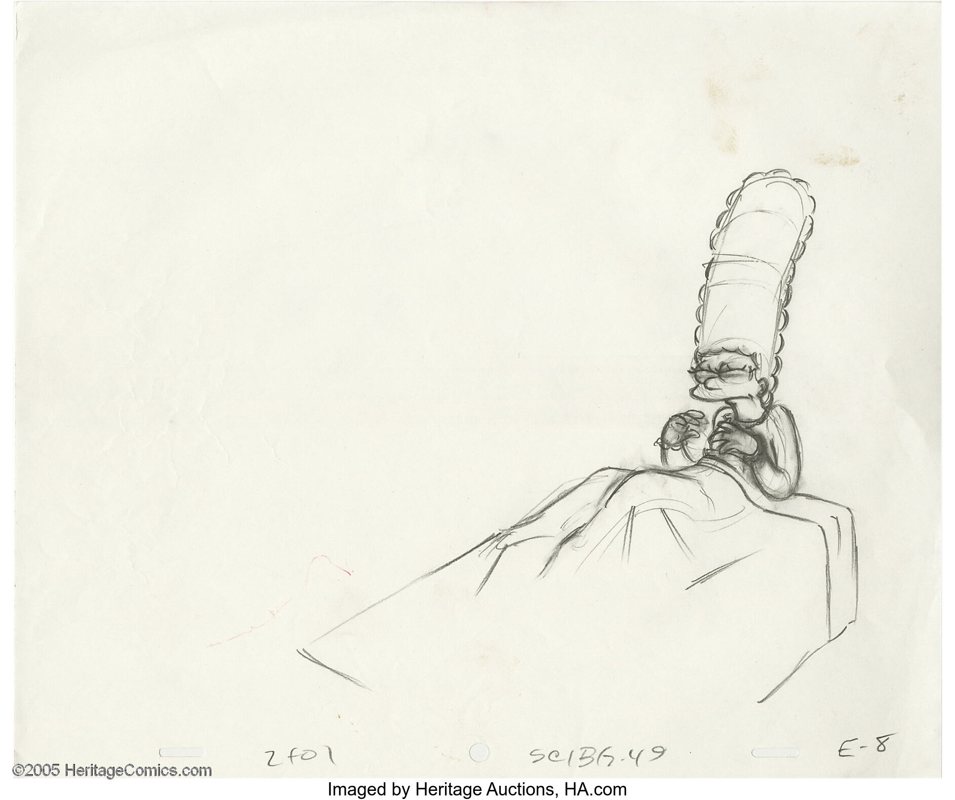 The Simpsons - "Marge" Preliminary Animation Original Art | Lot #17945 ...