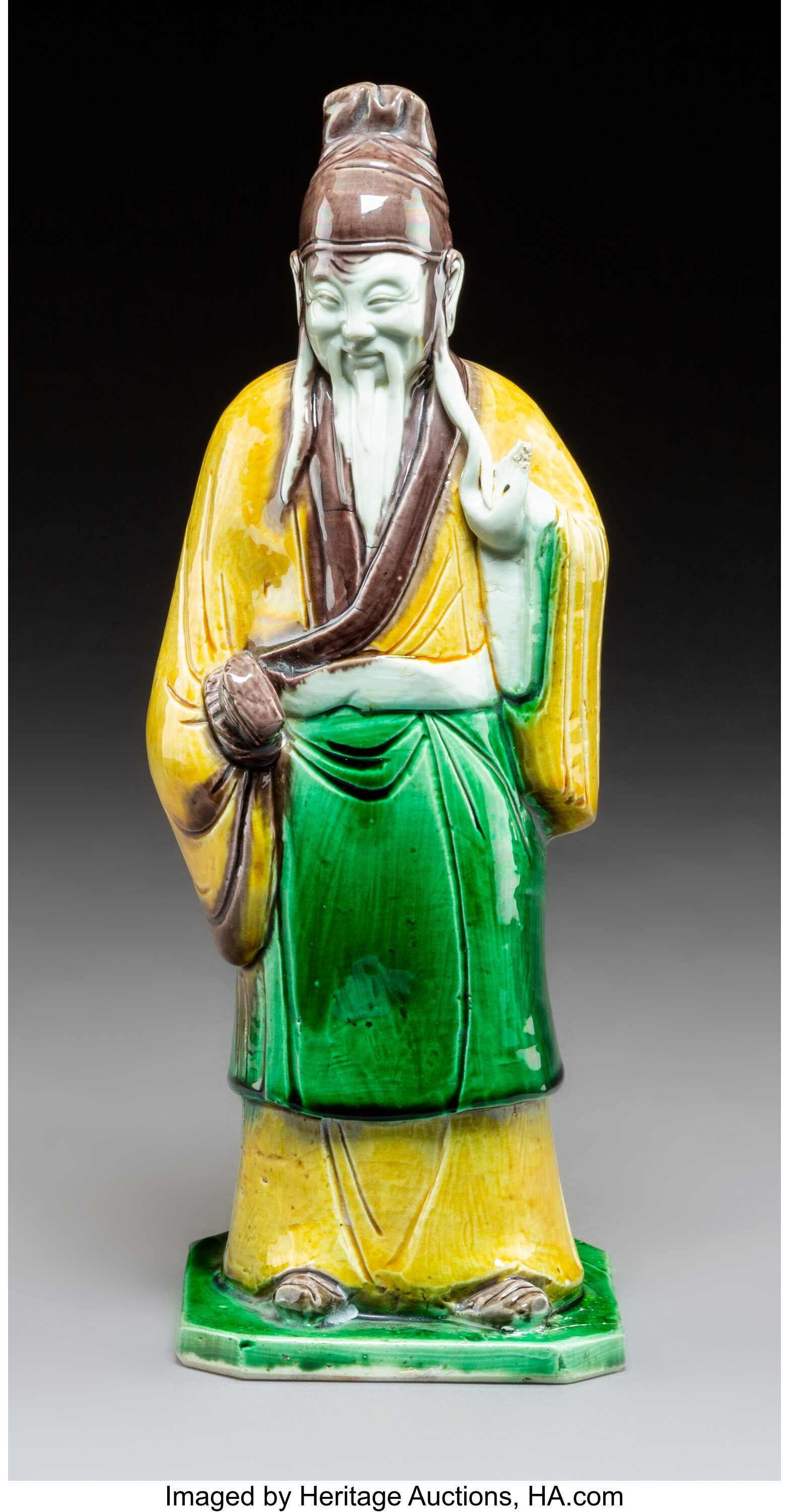 A Chinese Porcelain Confucius Figure. 11 x 4 x 4 inches (27.9 x | Lot ...