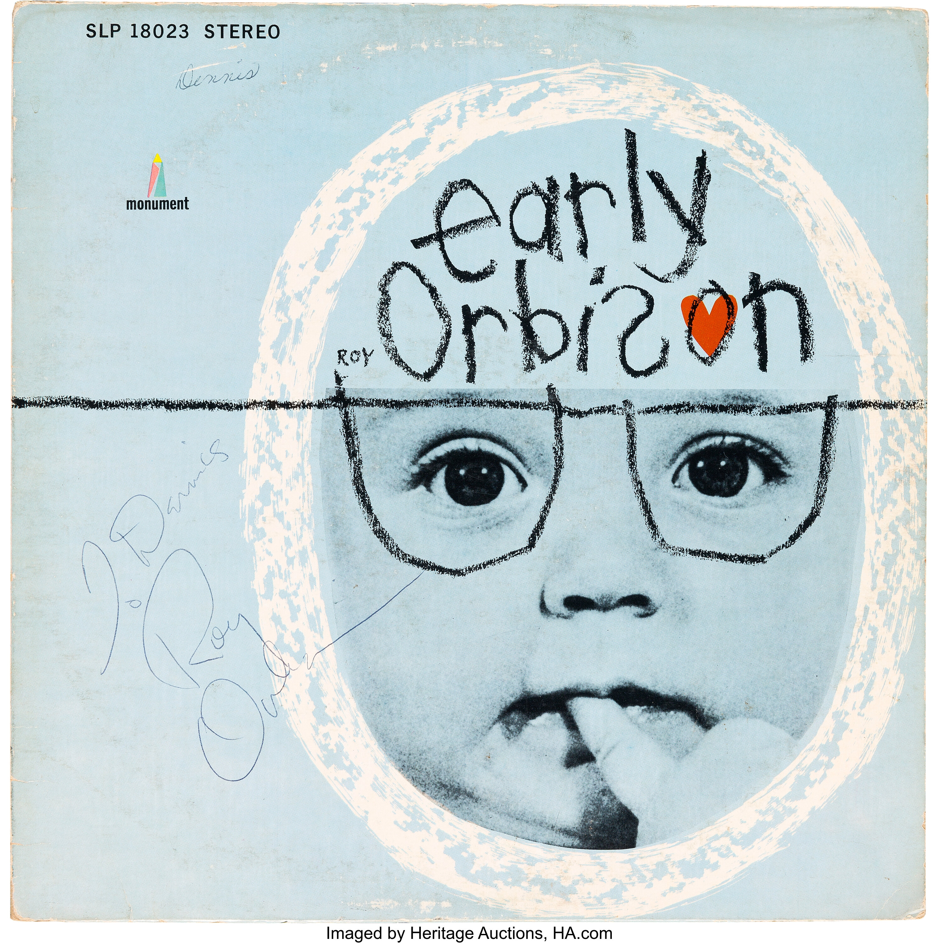 Roy Orbison Signed Early Orbison Stereo LP (Monument SLP-18023, | Lot ...