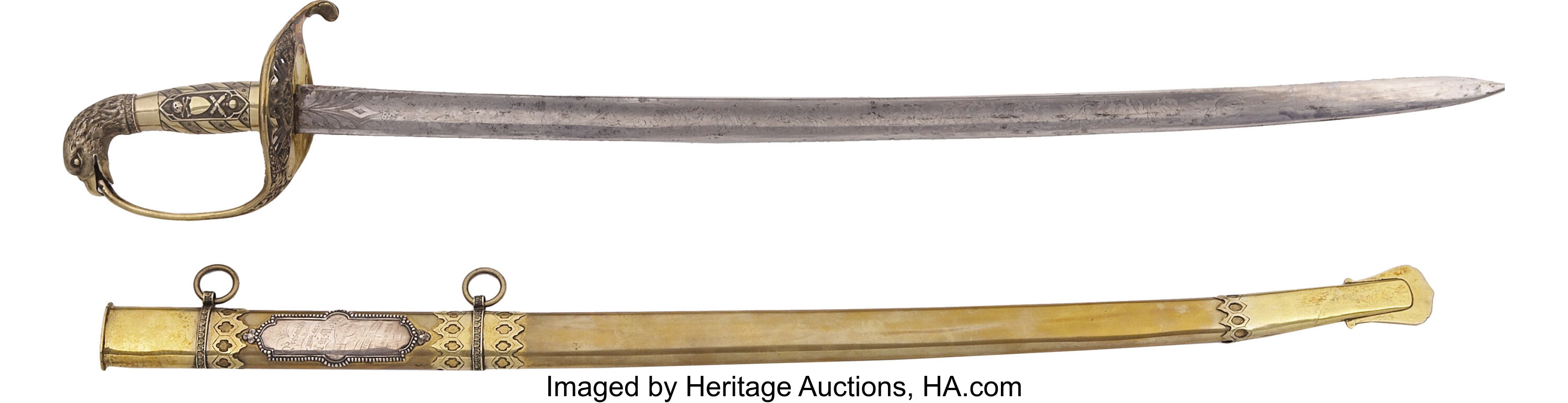 1862 Confederate Presentation Sword to General Christopher H. Mott ...