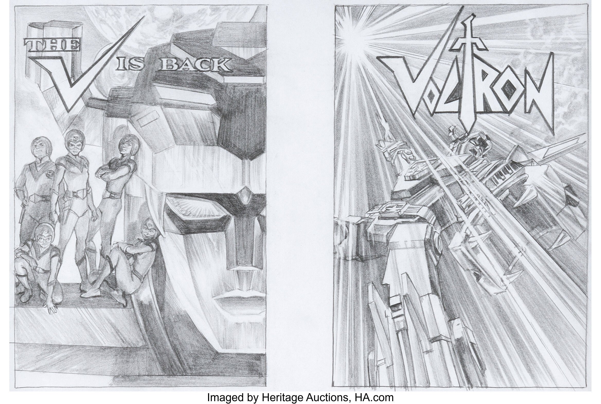 Alex Ross Voltron #1 Covers A and B Preliminary Designs Original | Lot ...