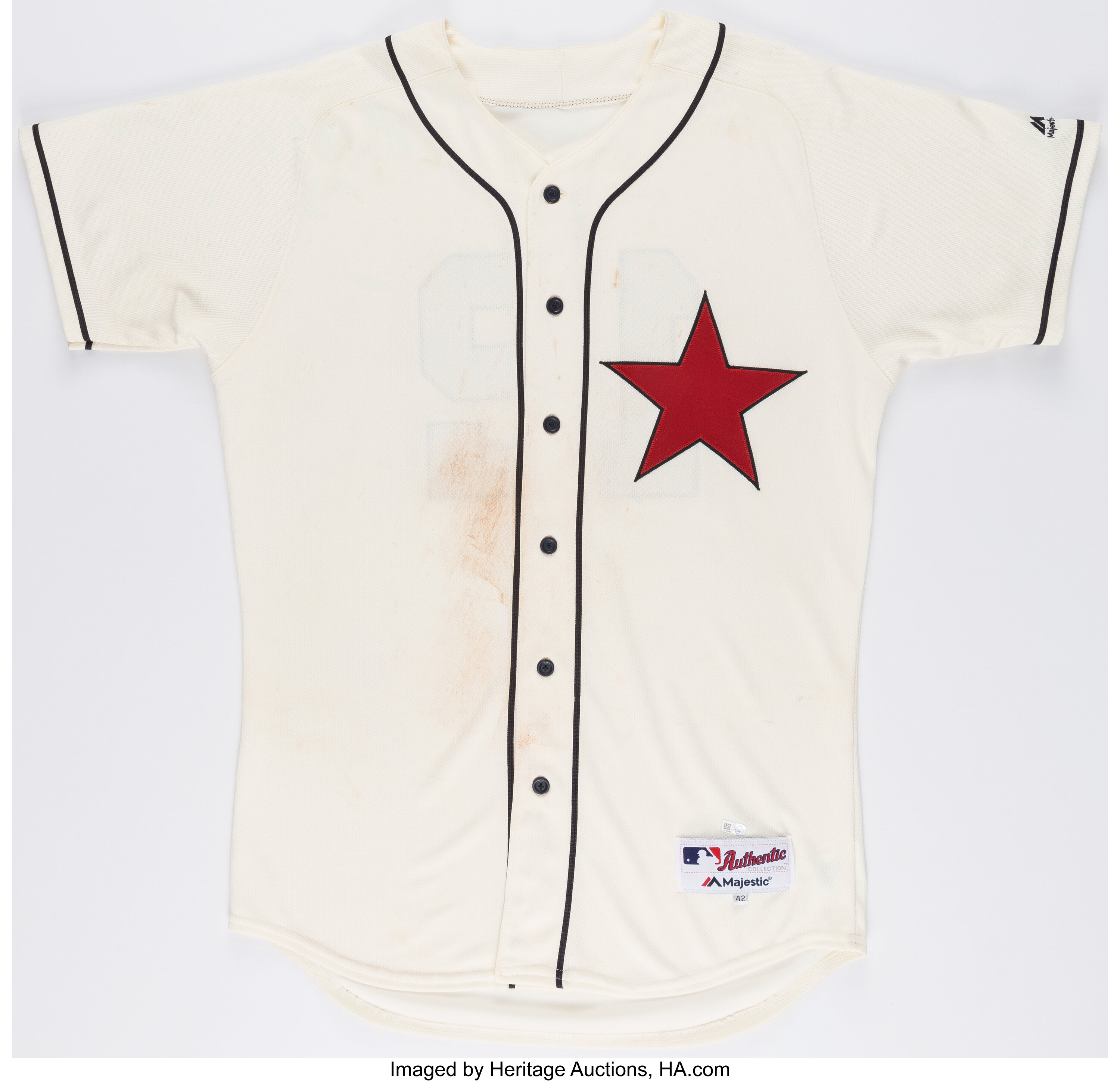 2018 Leonys Martin Game Worn Detroit Stars Negro League Throwback | Lot ...