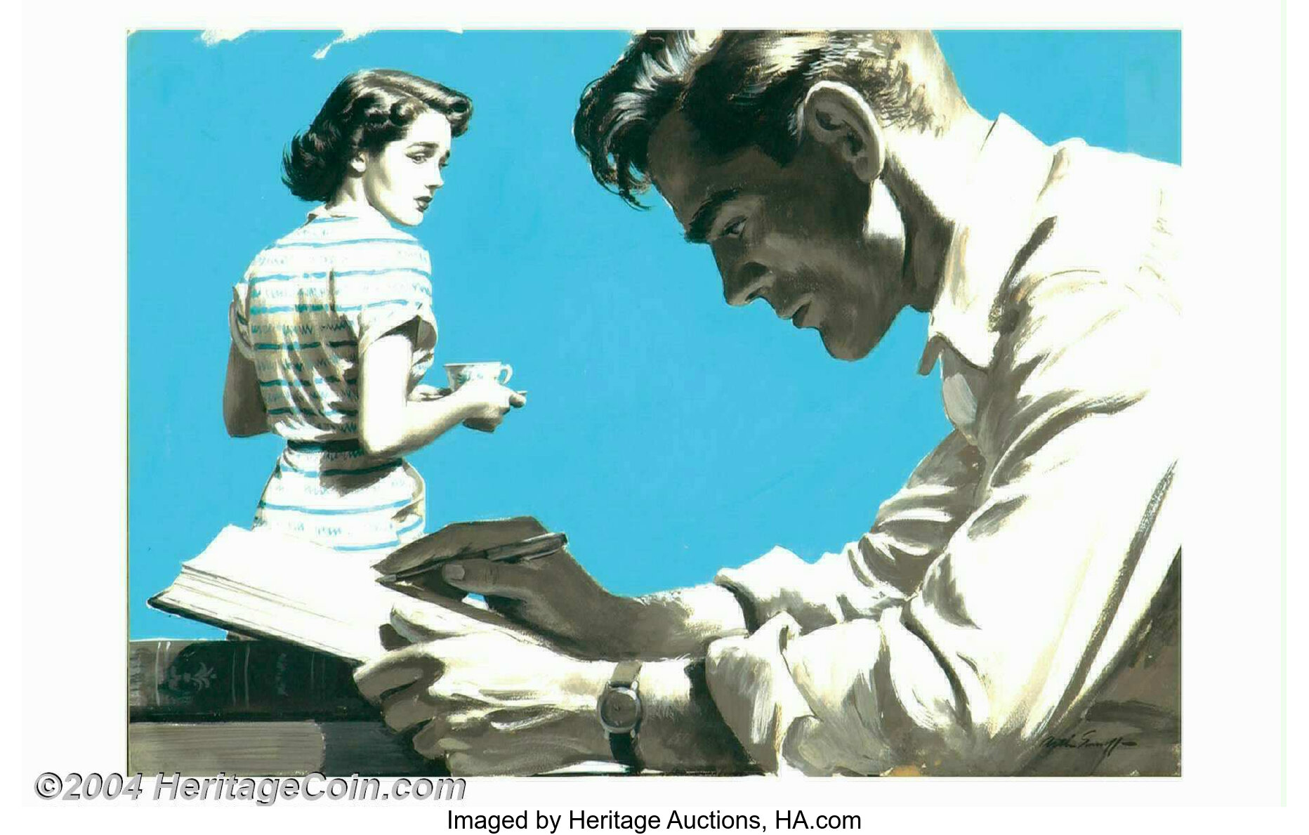 Arthur Sarnoff (1912-2000) Original Magazine Story Illustration | Lot ...